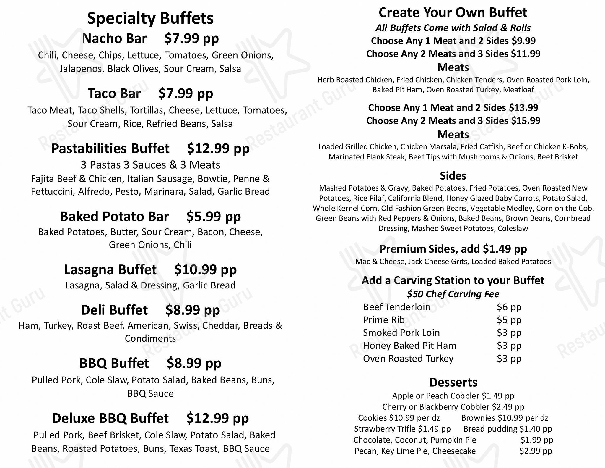 Menu at Ranch House Restaurant, Harrison