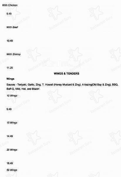 Menu at Lost Lagoon Wings and Grill restaurant, New Smyrna Beach, N ...