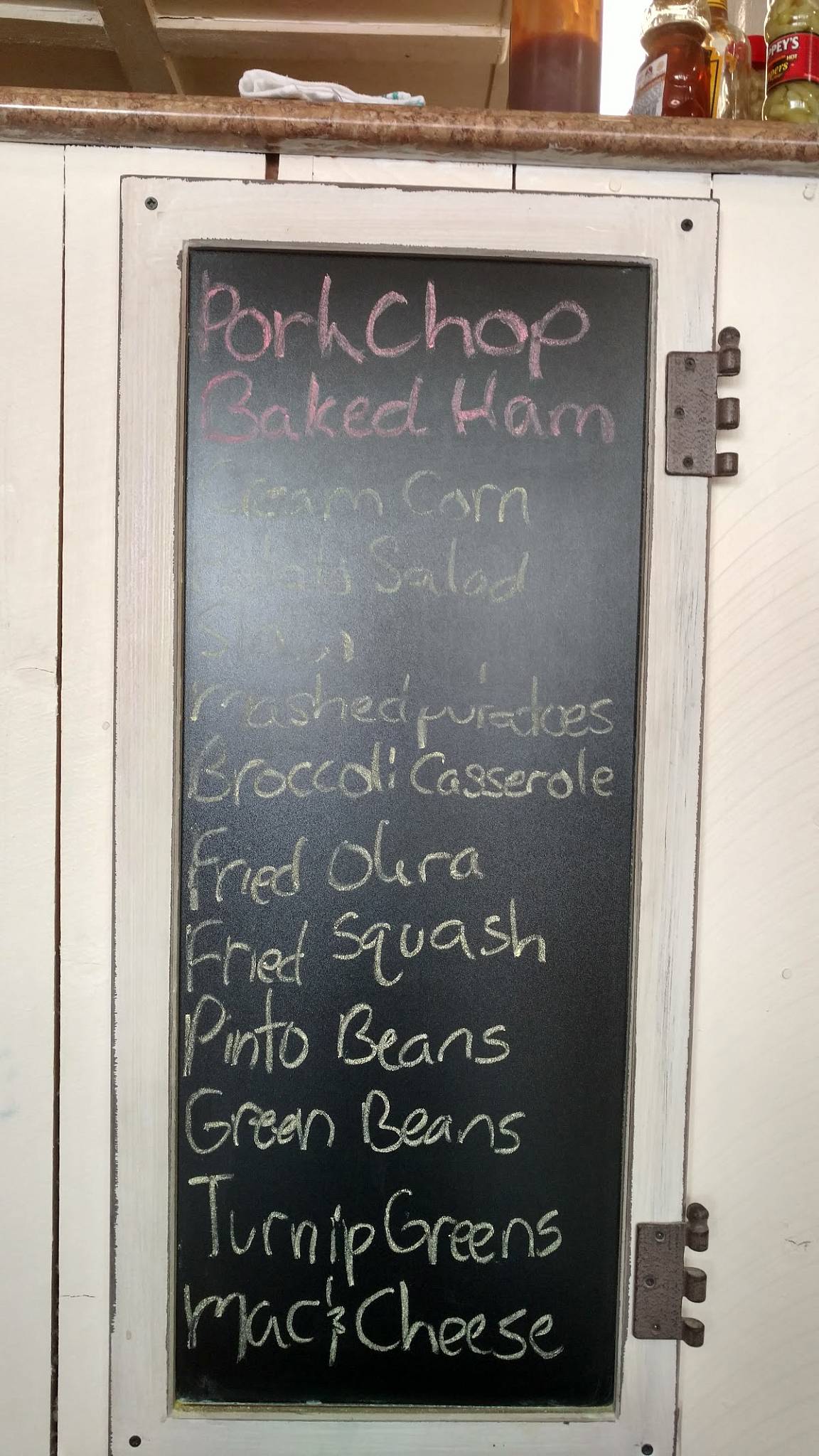 Menu at The Glade Diner restaurant, Mount Juliet