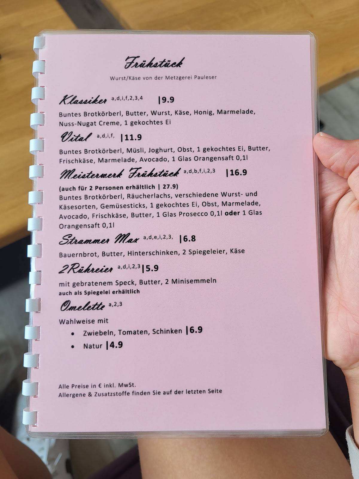 Speisekarte von Café Meisterwerk cafe, Baar-Ebenhausen