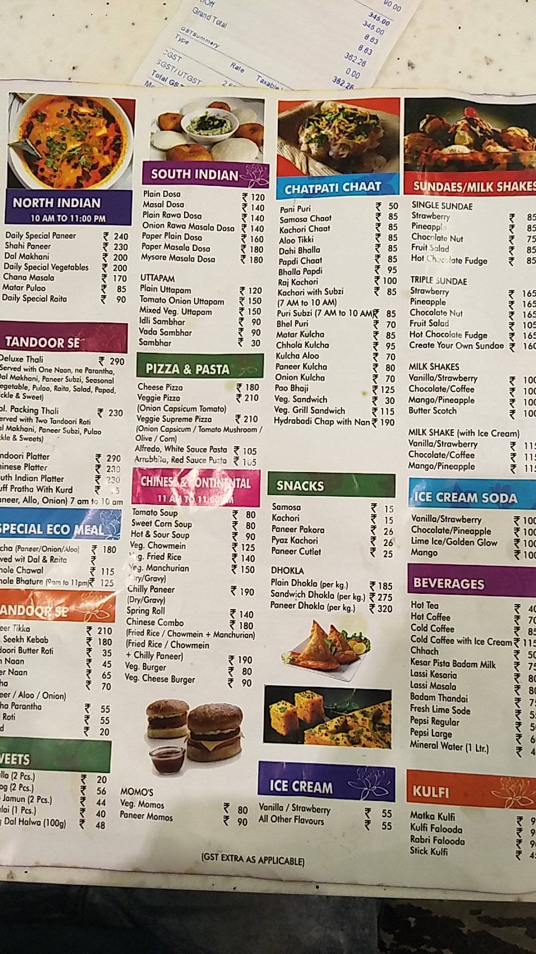 Menu at Bikanervala, Gajraula