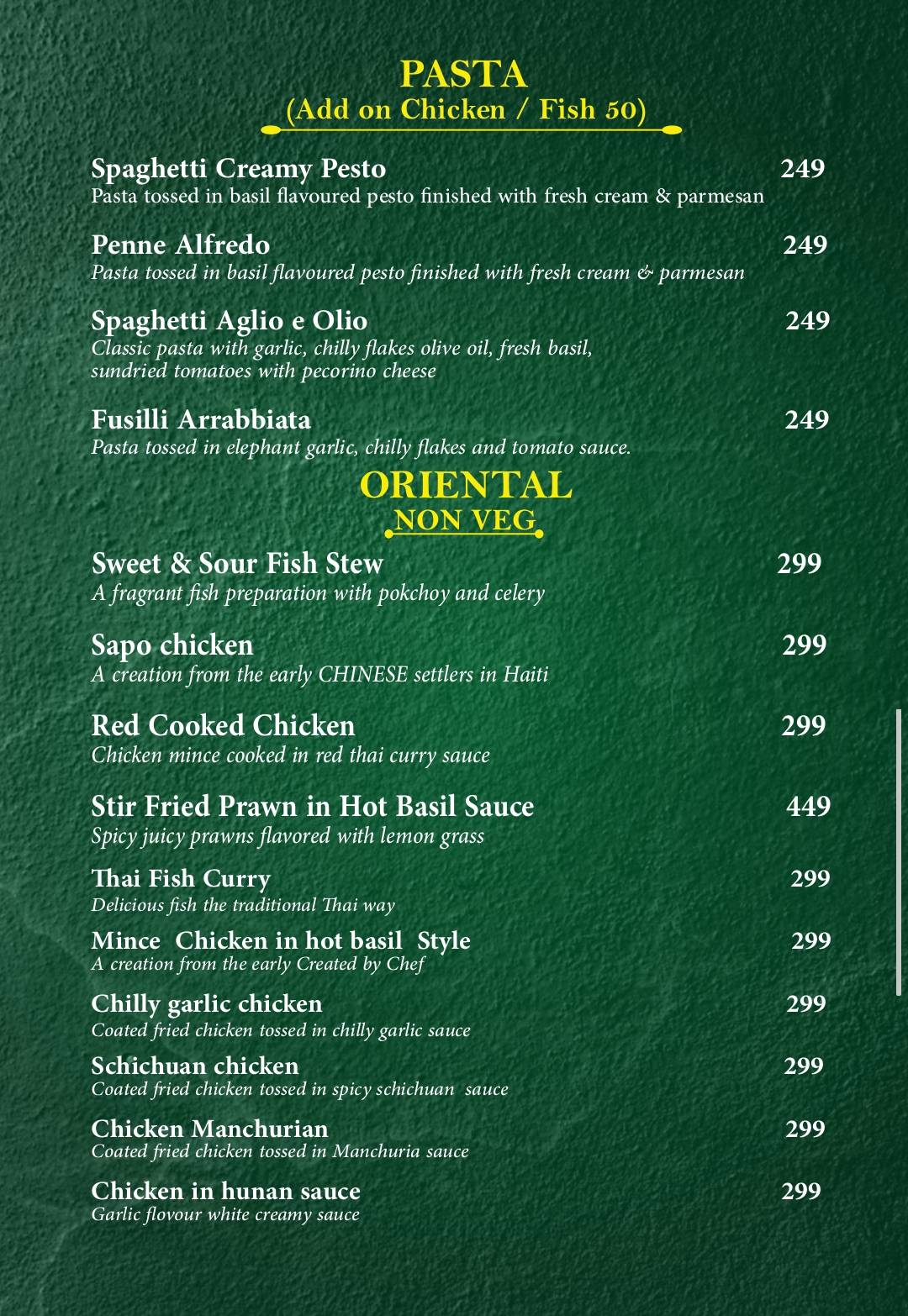 Menu at 7 Eleven restaurant, Bongaigaon