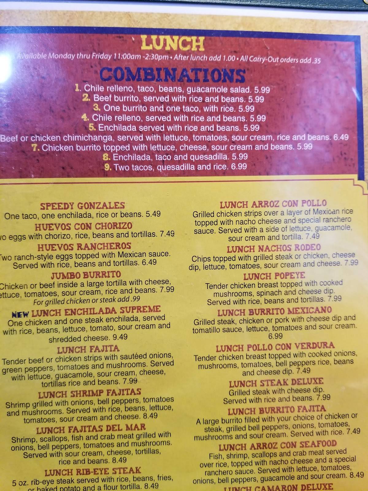 Menu at El Rodeo Grande restaurant, Prestonsburg