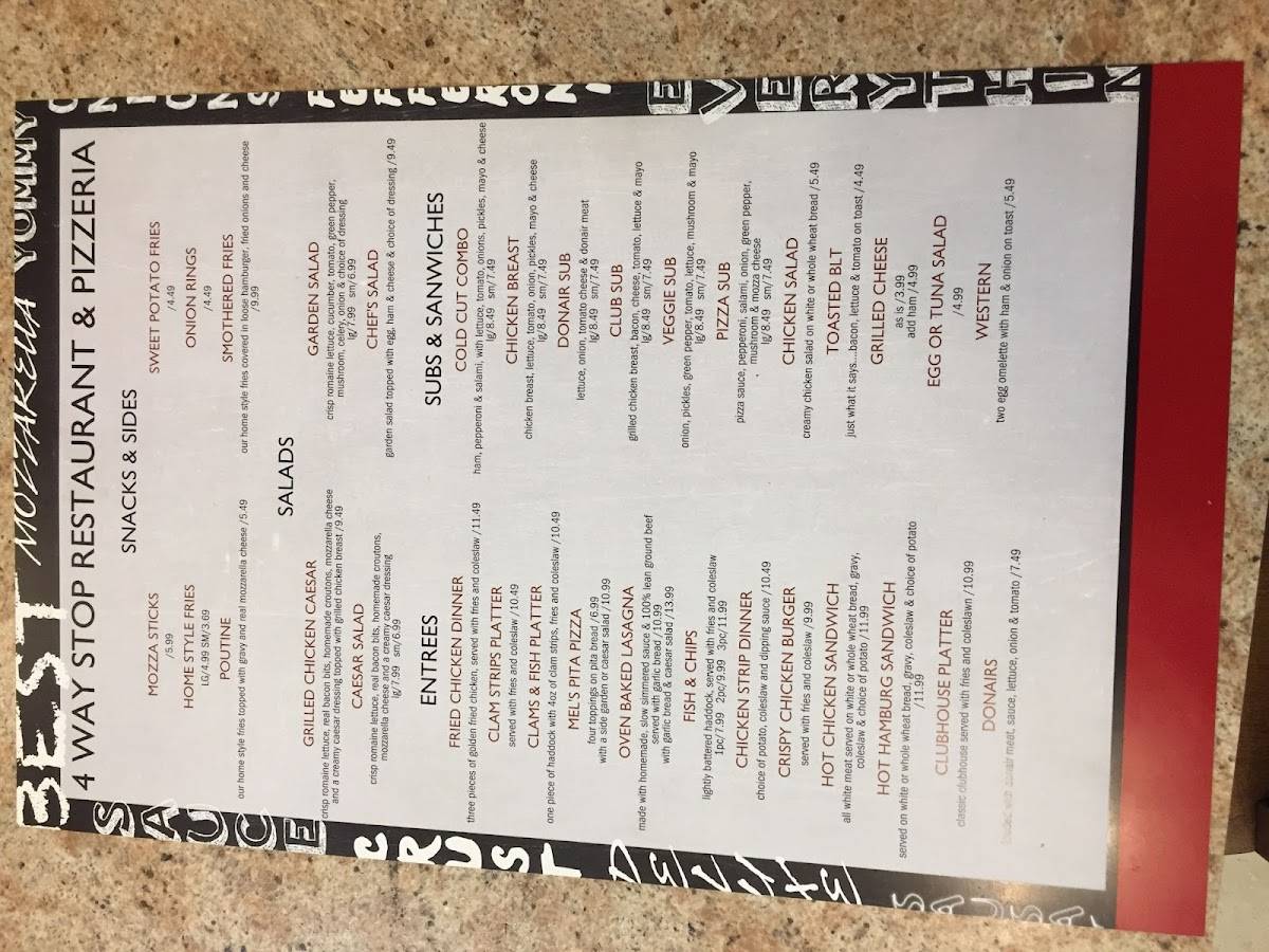 Menu at The Savary Plate Eatery & Pizzeria, Hubbards