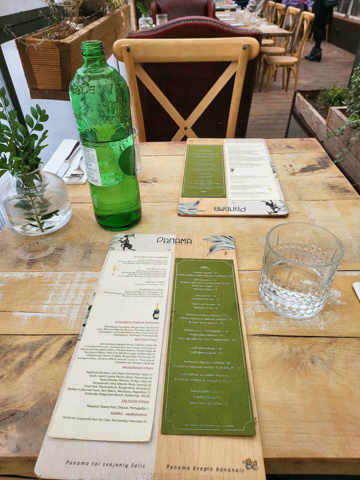Menu at Panama Food Garden restaurant, Vilnius