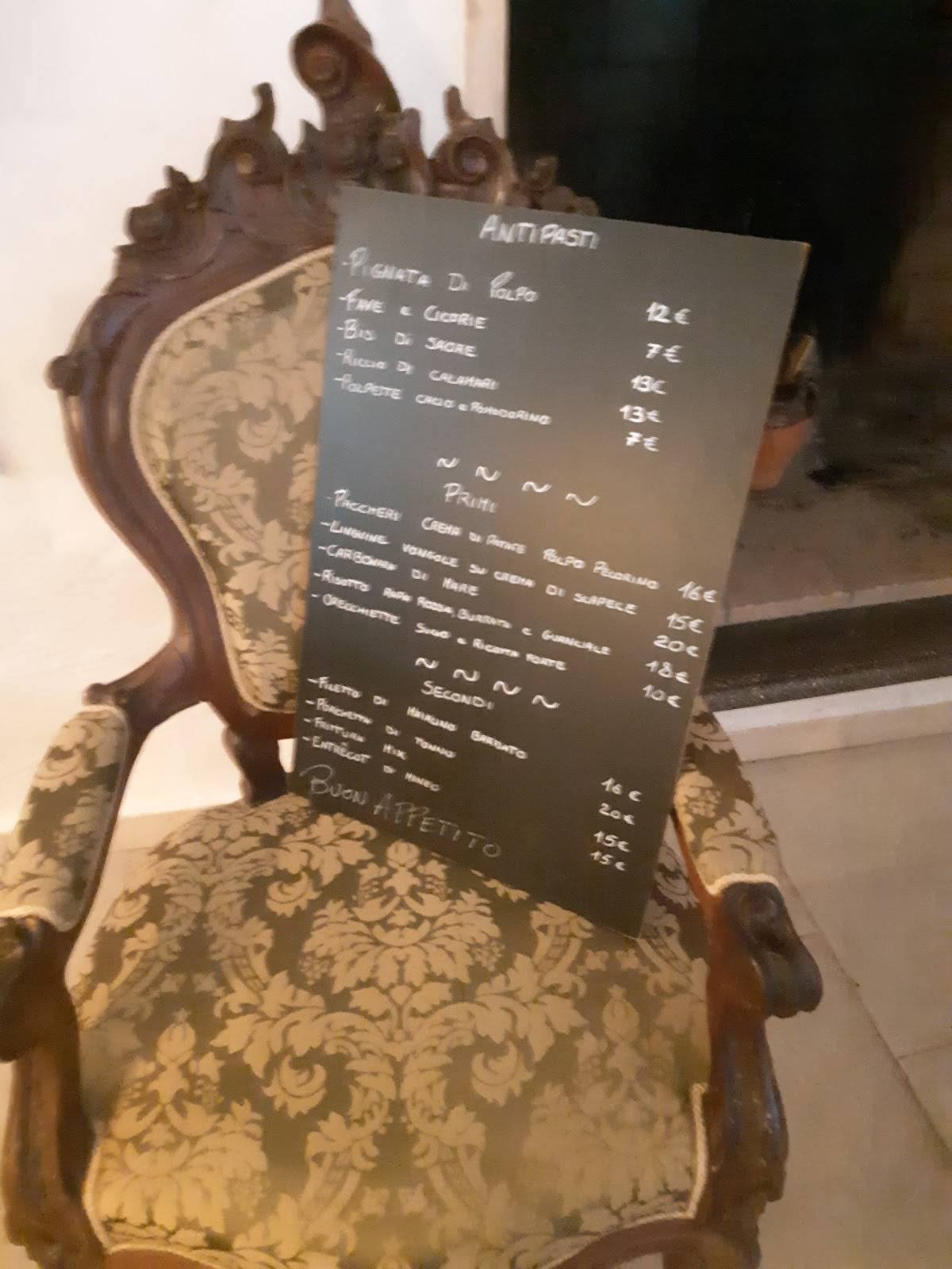 Menu da Osteria Le Calandre ristorante, Presicce
