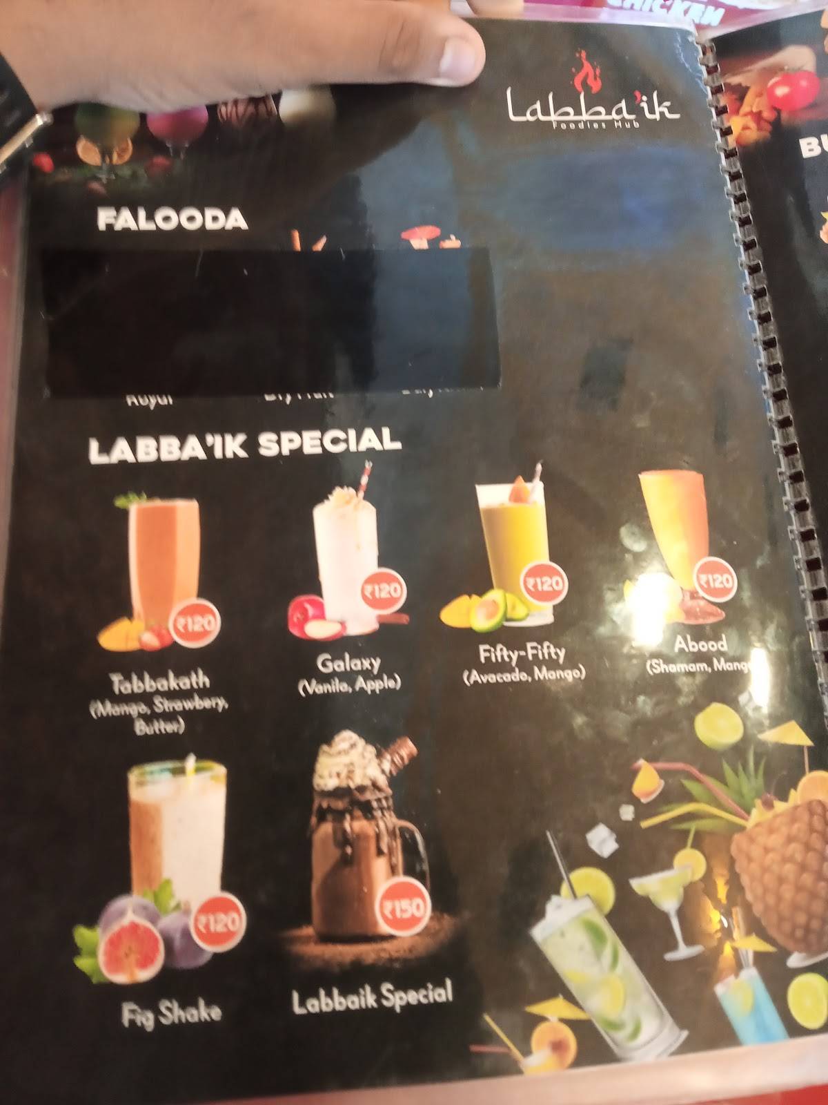 Menu at Labba'ik Fried Chicken, Kottayam