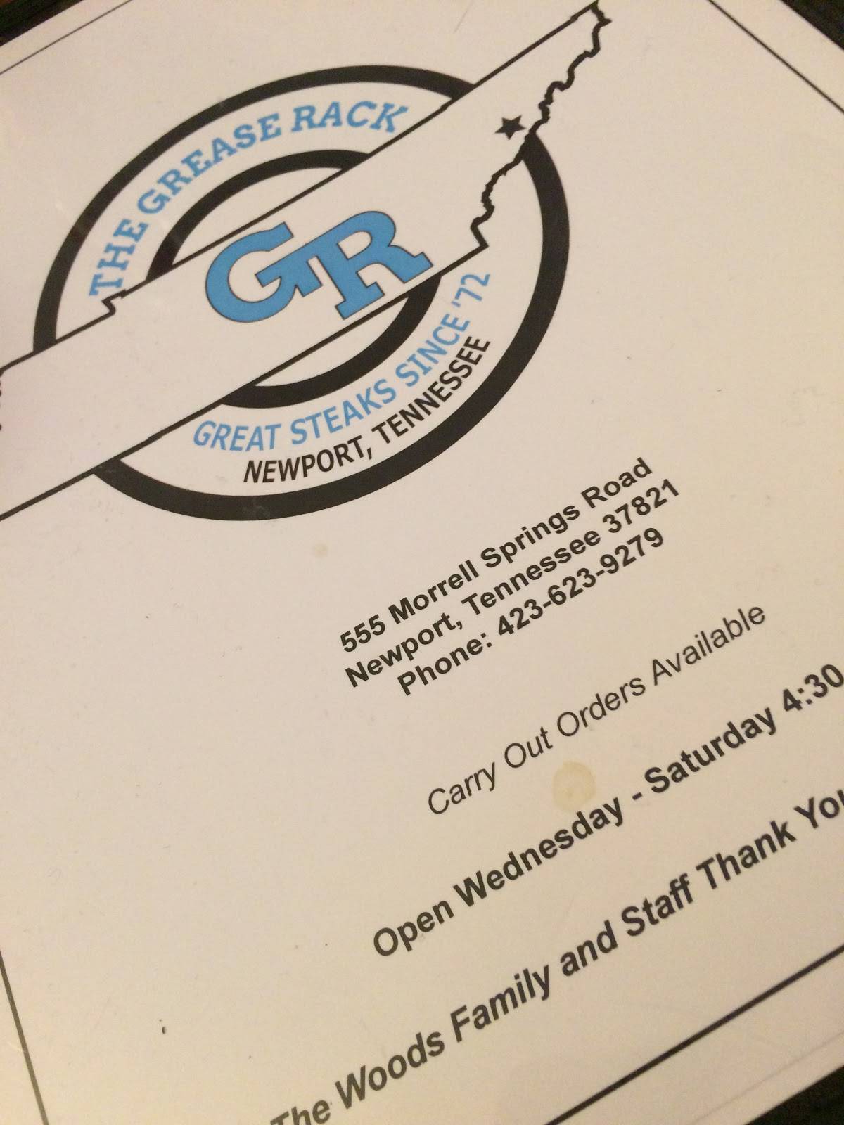 Menu at Grease Rack pub & bar, Newport