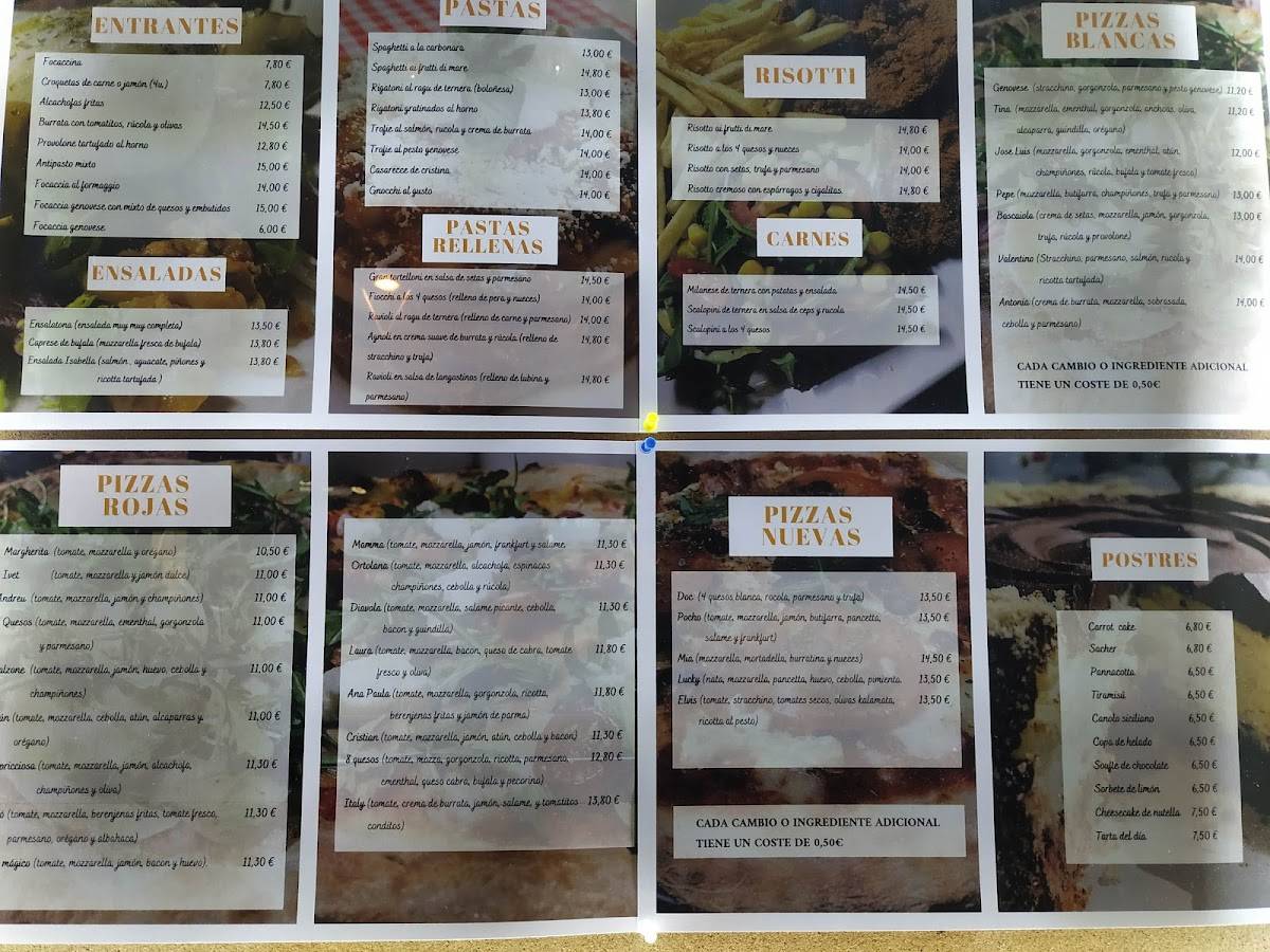 Menu at Ristorante Pizzeria Il Piccolo Focone, Barcelona