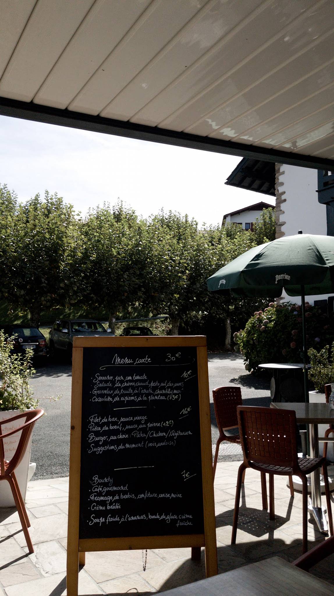 Menu au Pleka Trinquet Bar Restaurant, Sare