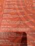 Menu at Tensai Sushi restaurant, Eagle Pass