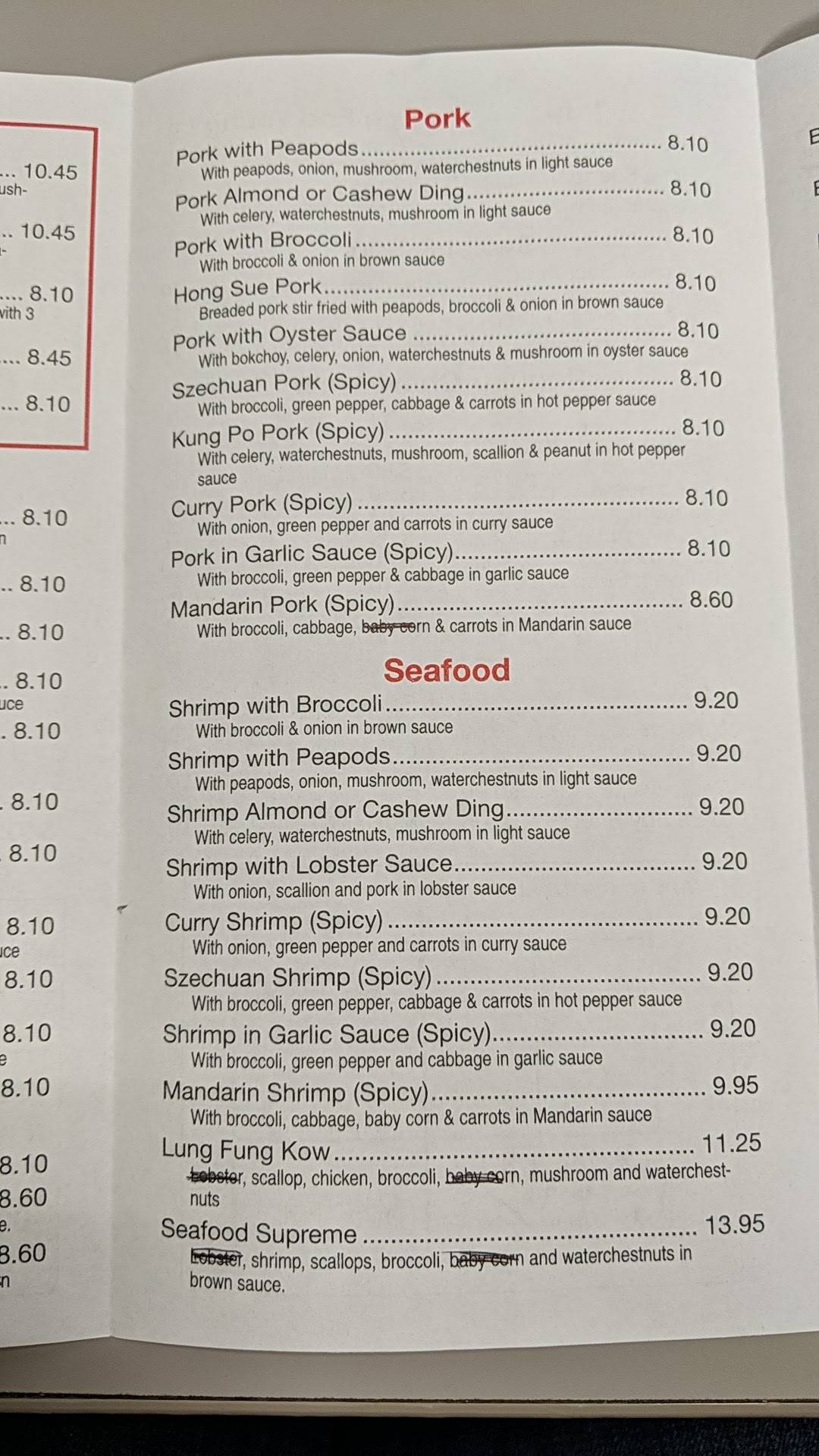 Menu at Lucky Inn Chinese Cuisine restaurant, Eden Prairie