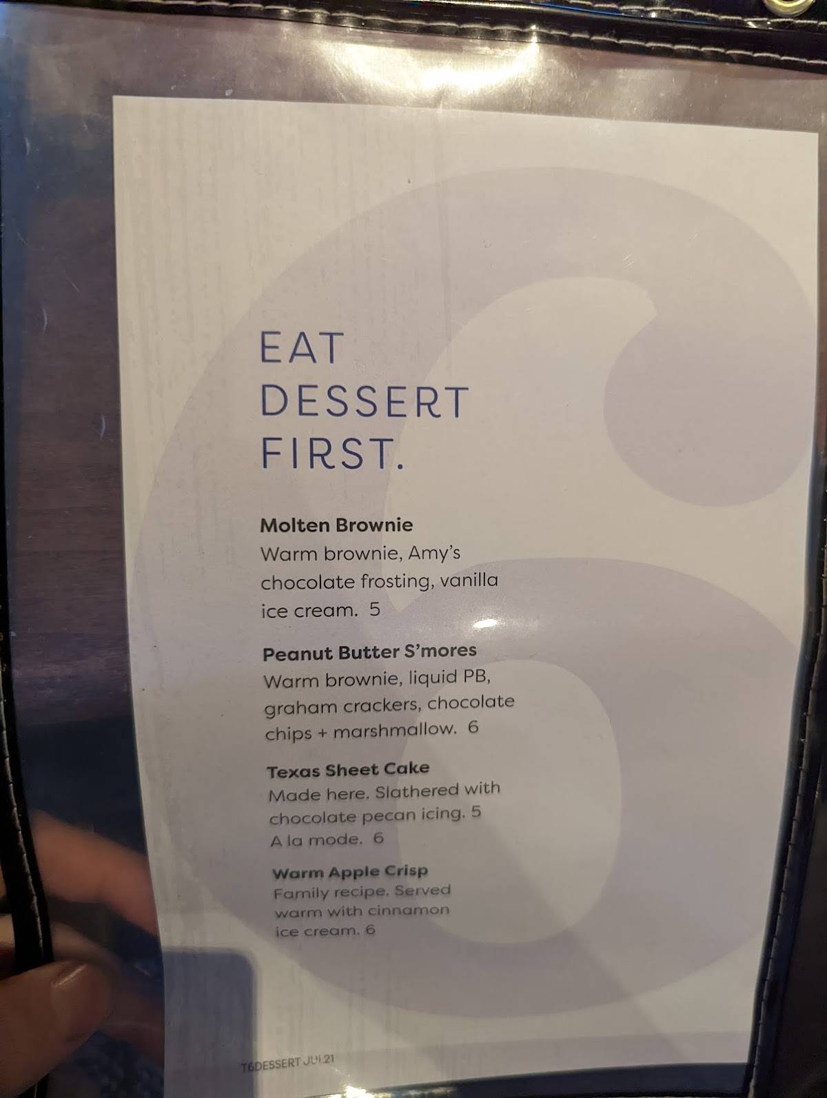 Menu at Table Six Kitchen + Bar, North Canton