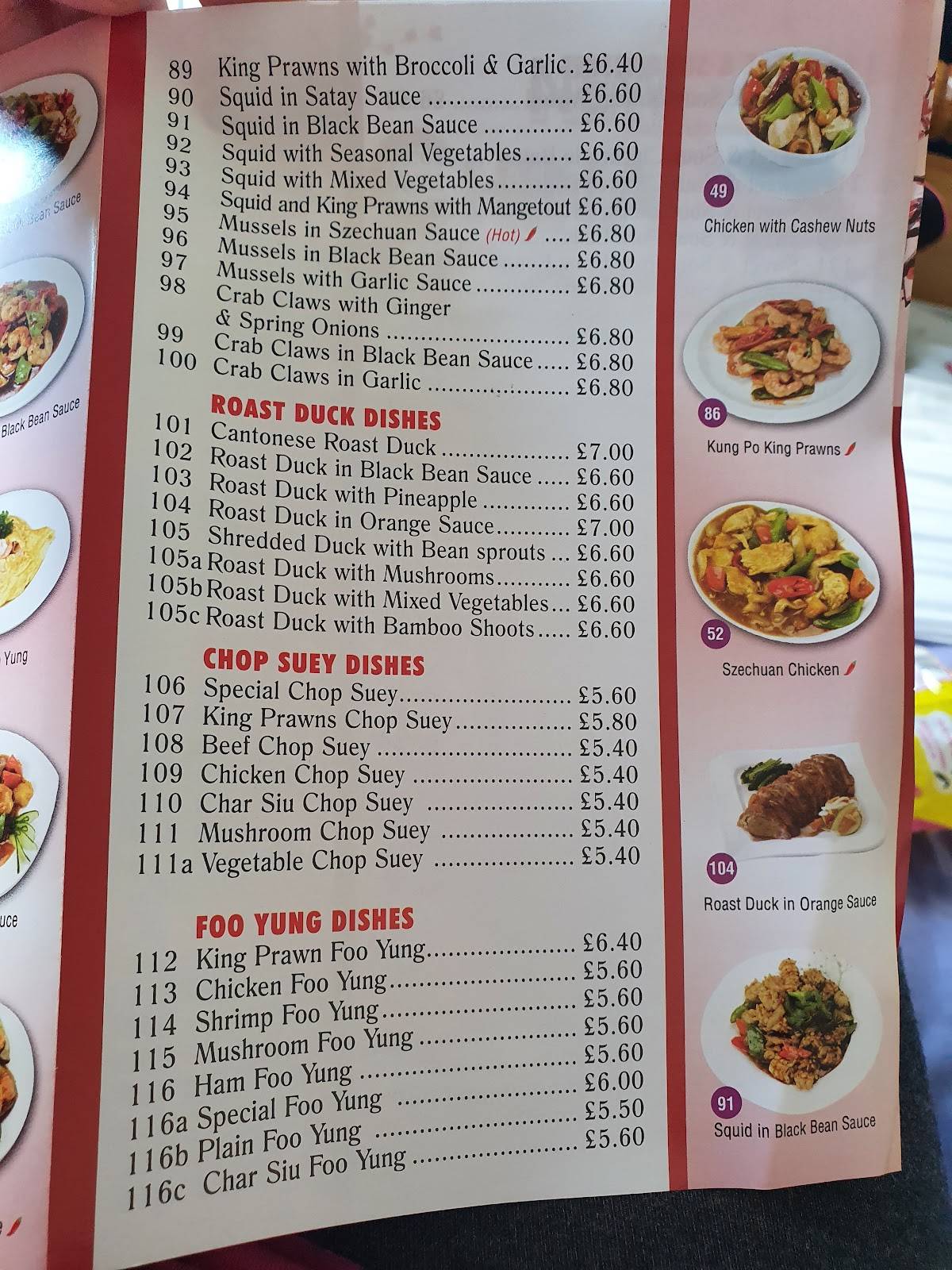 Menu at New China Cottage fast food, Westbury