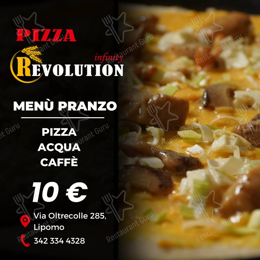 Speisekarte von Pizza revolution, Lipomo