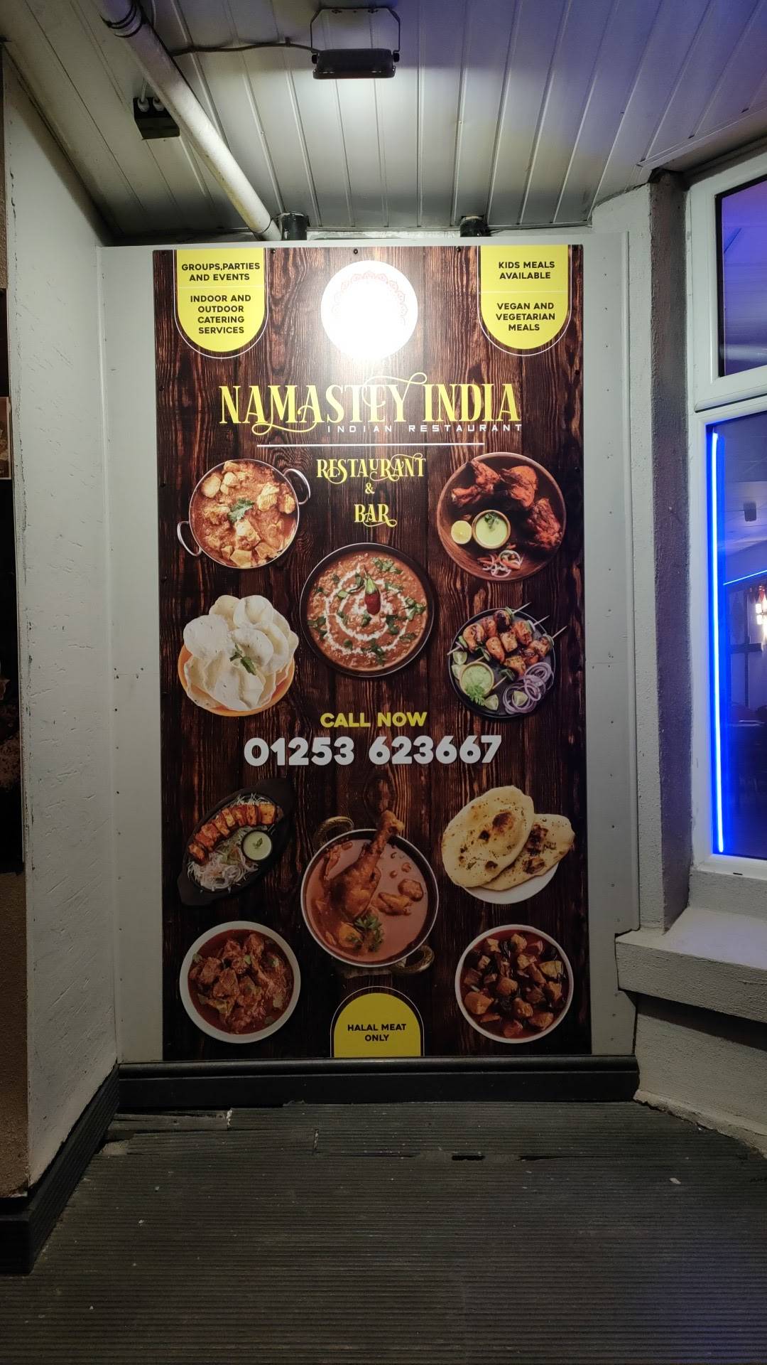 Menu at Namastey India restaurant, Blackpool