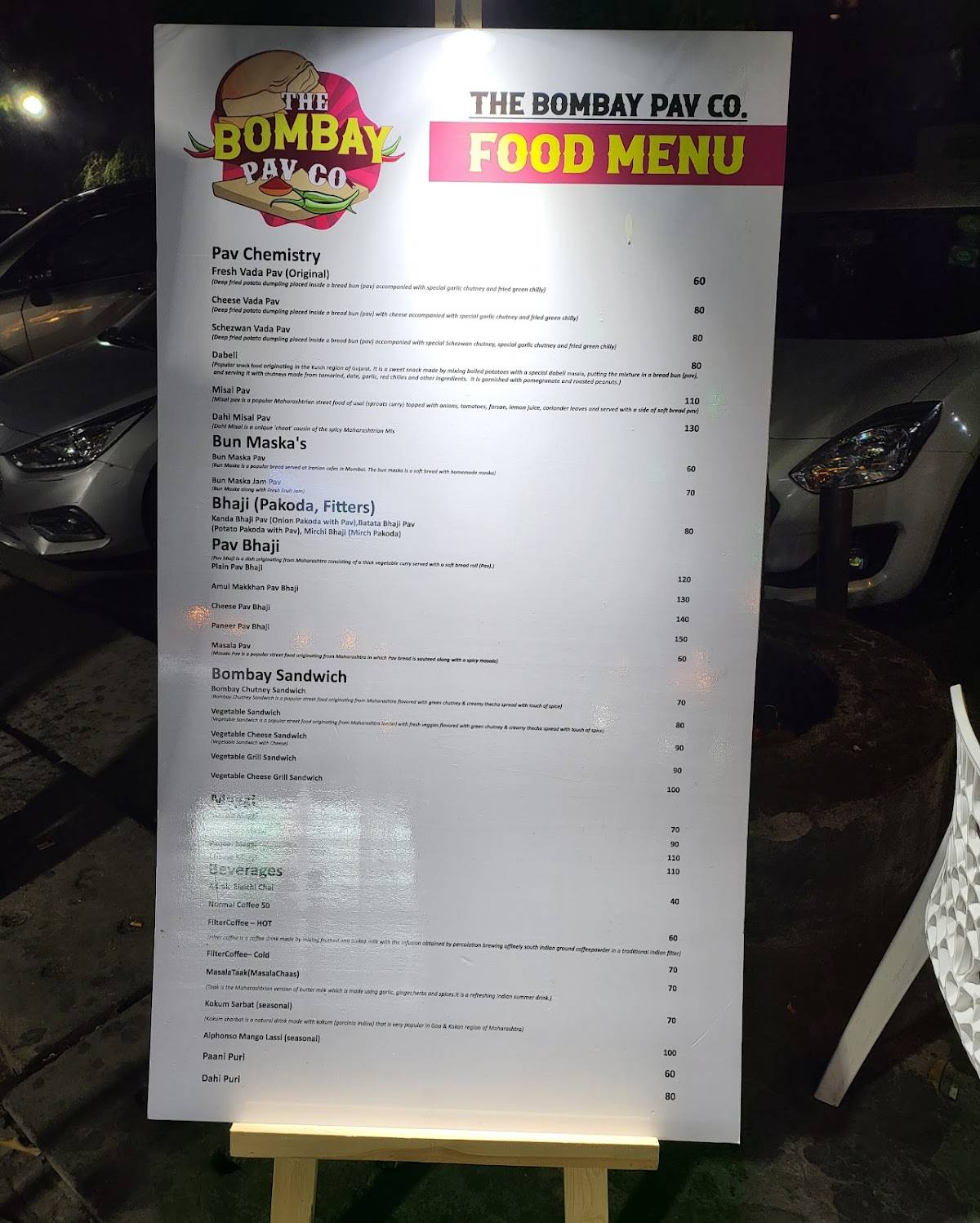 Menu at The Bombay Pav Co, Noida
