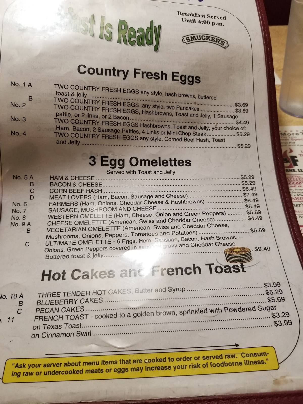 Menu at Village Inn Restaurant, Allegan