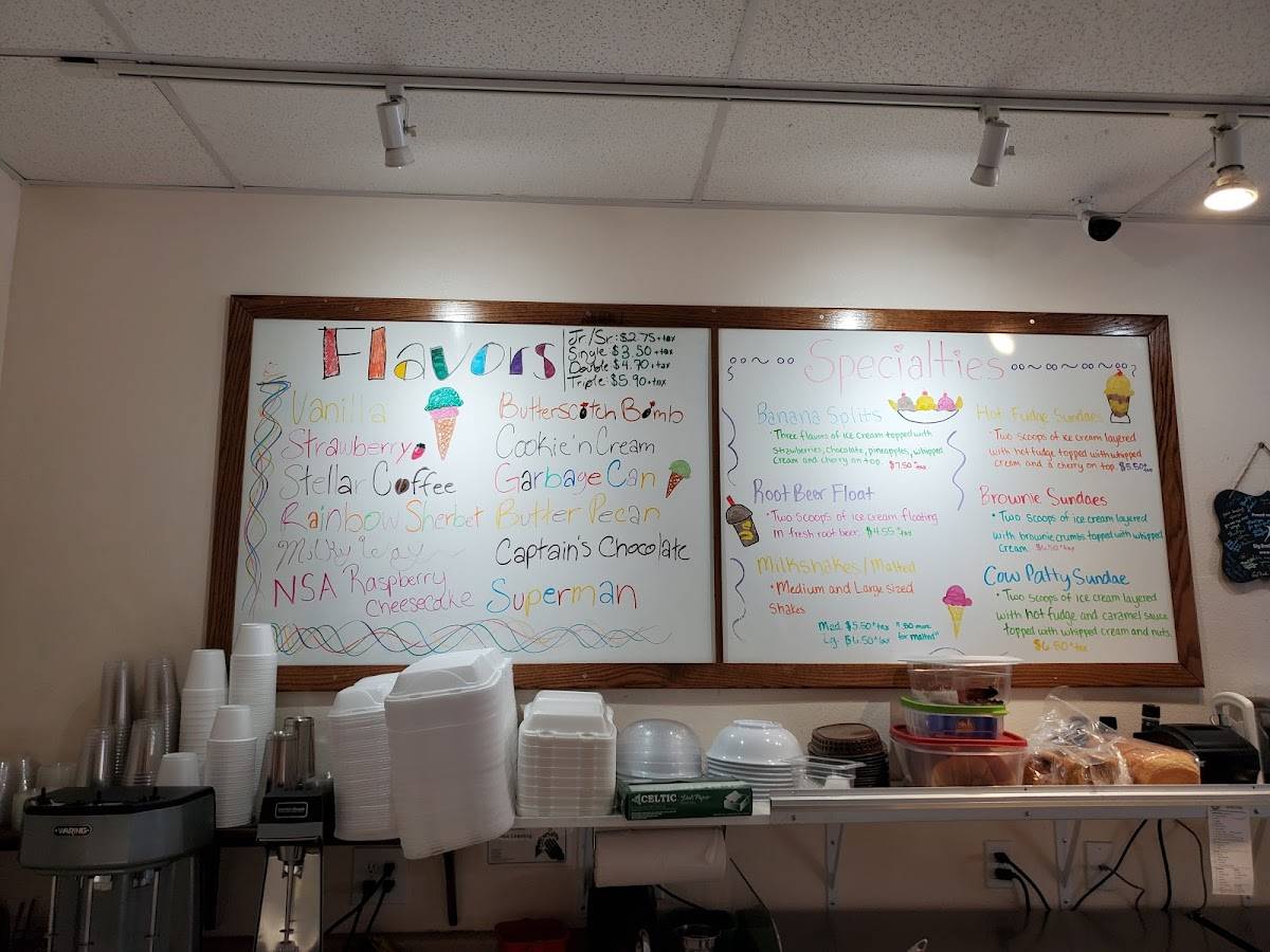 Menu at Brown Cow Sweetery cafe, Okeechobee