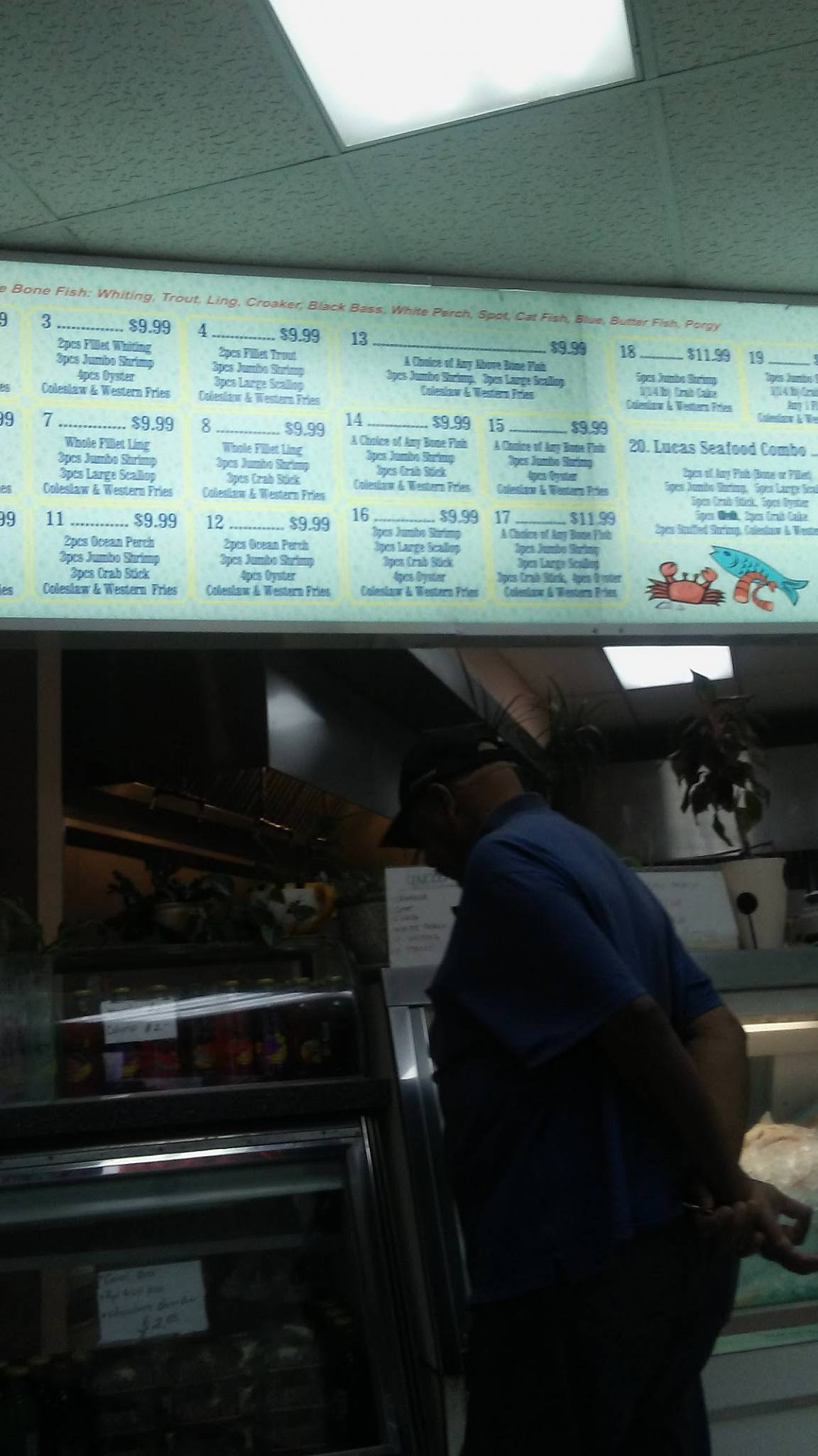 Menu at Old Lucas Seafood restaurant, District Heights