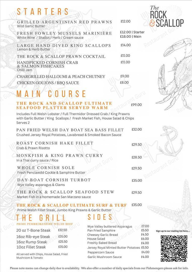 Menu at The White Lion pub & bar, Ystradowen