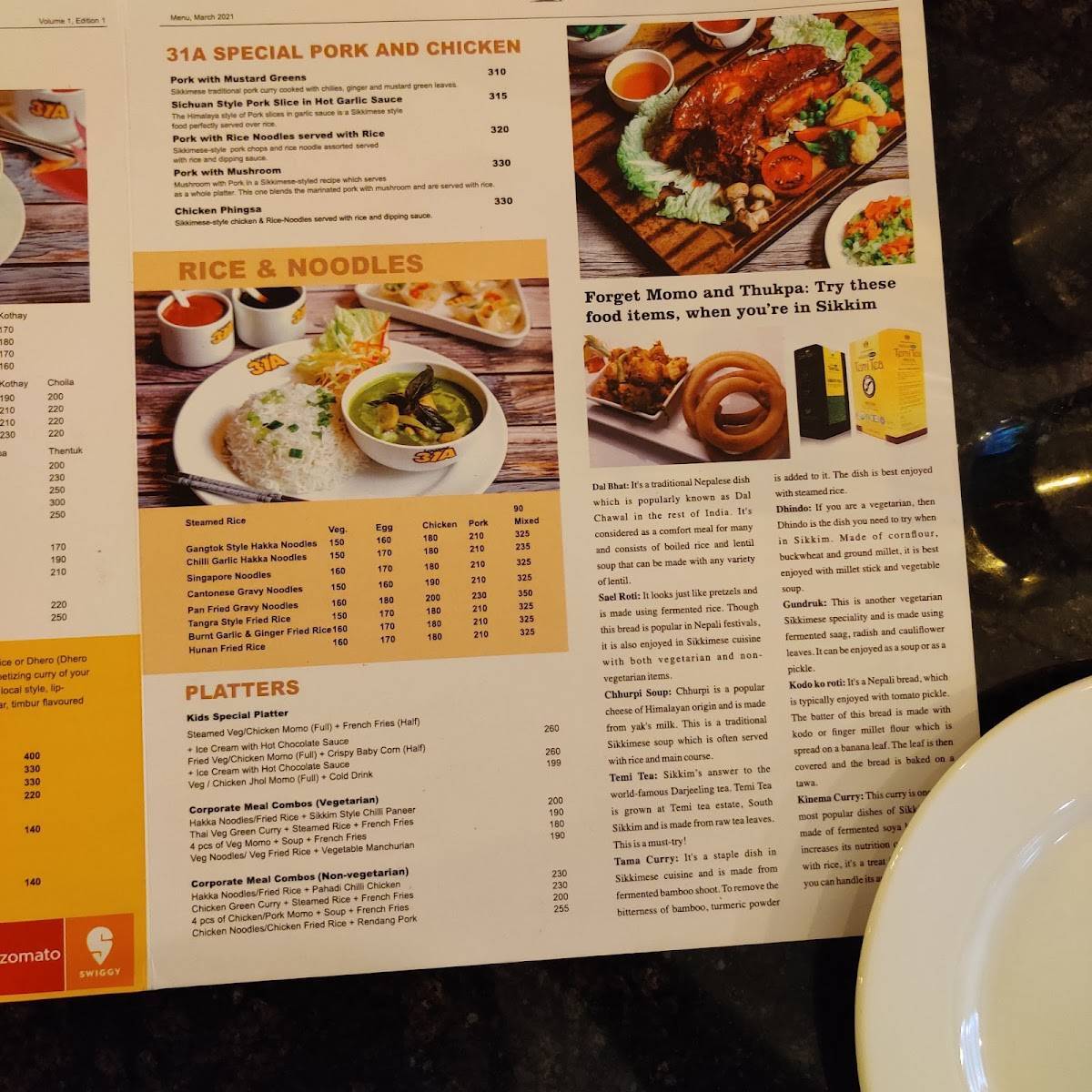 Menu at The Gangtok Kitchen - TGK, Kolkata