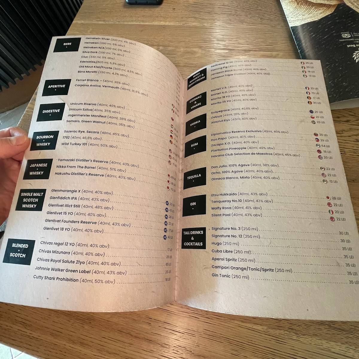 Menu at DOR Restaurant D.O.R., Bran