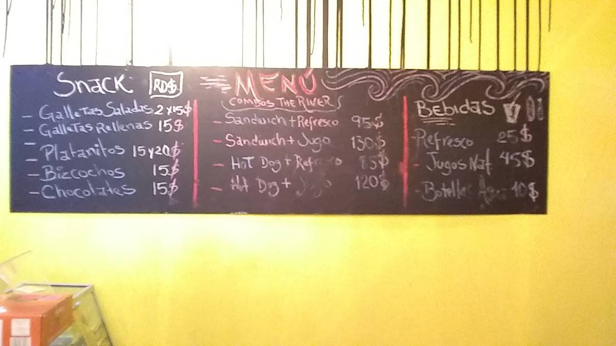 Menu at The River COFFEE cafe, Santo Domingo Este