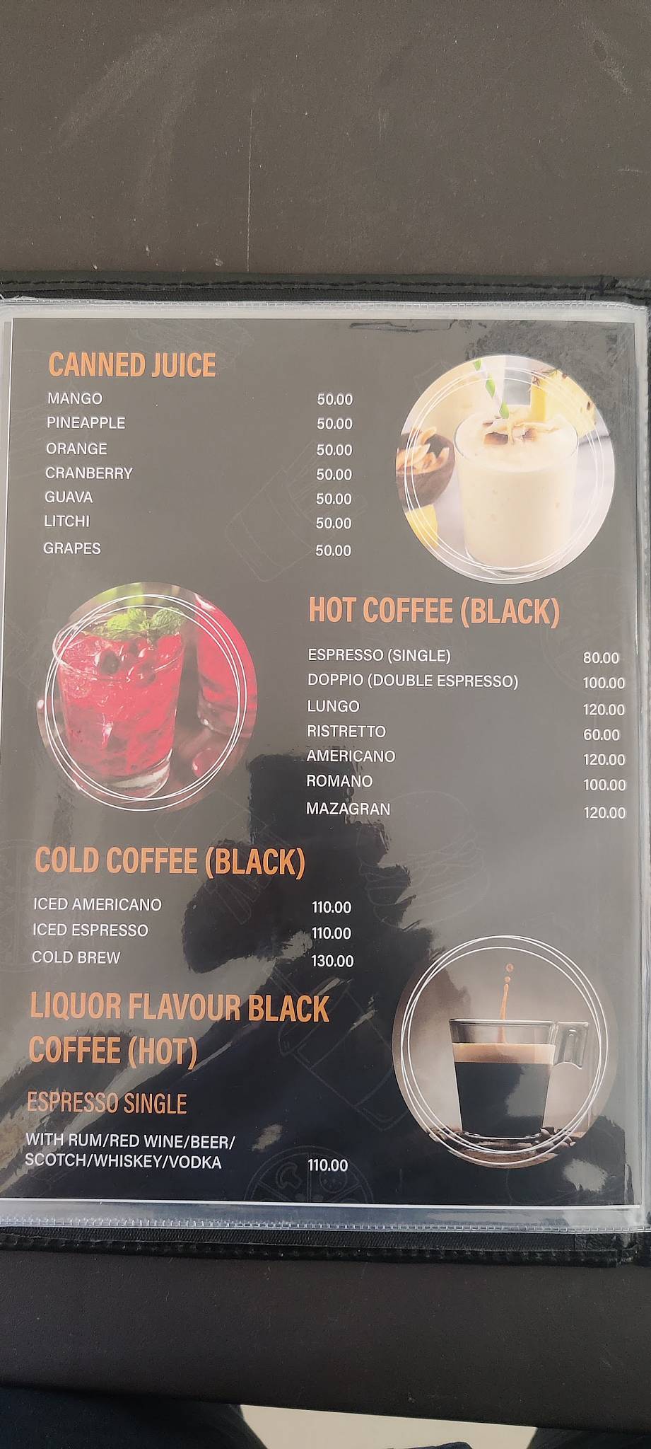 Menu at CAFE RARA, Pune
