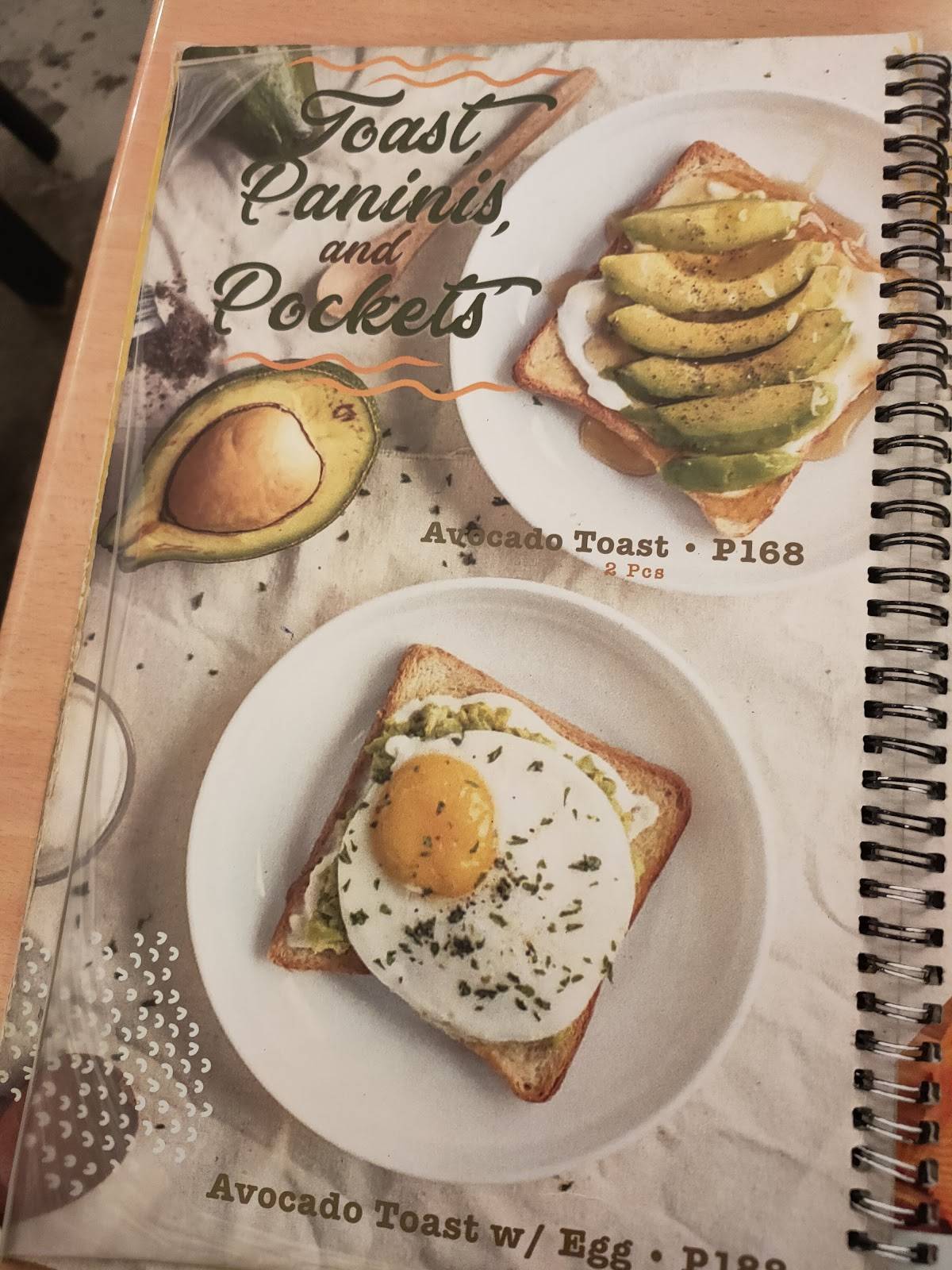 Menu at COOEE cafe, Cebu City