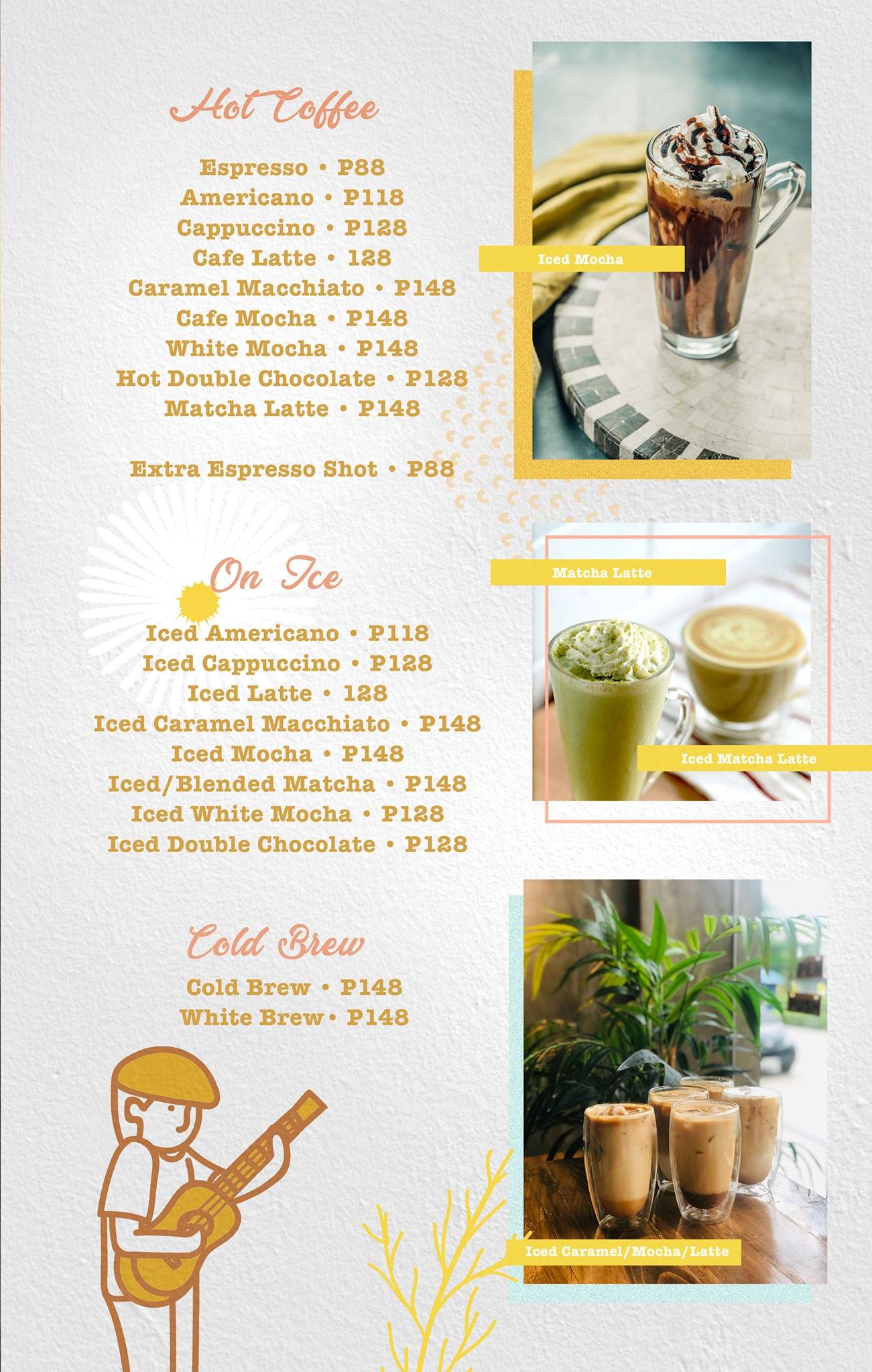 Menu at COOEE cafe, Cebu City
