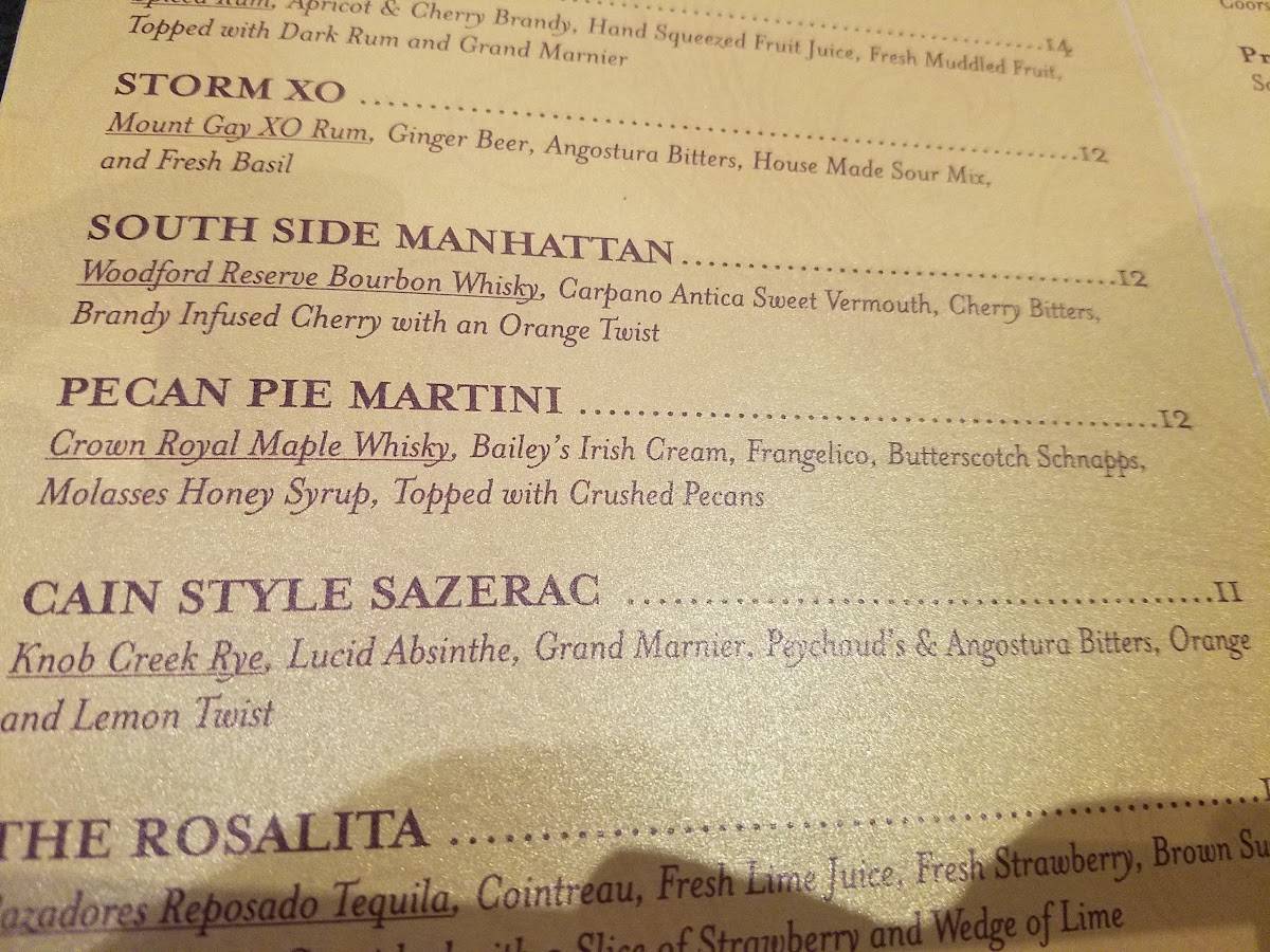 Menu at Joe Cain Café pub & bar, Mobile
