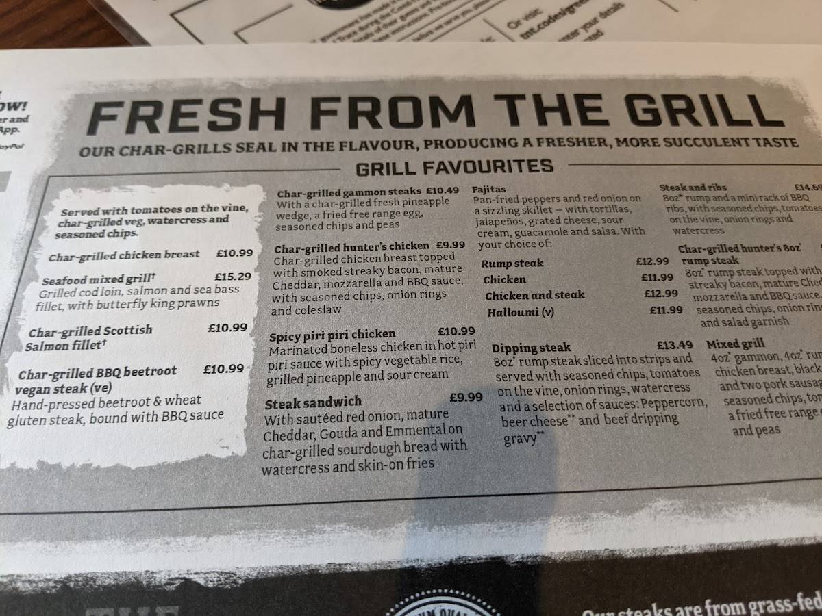 Menu at The Caldecotte - Pub & Grill, Milton Keynes