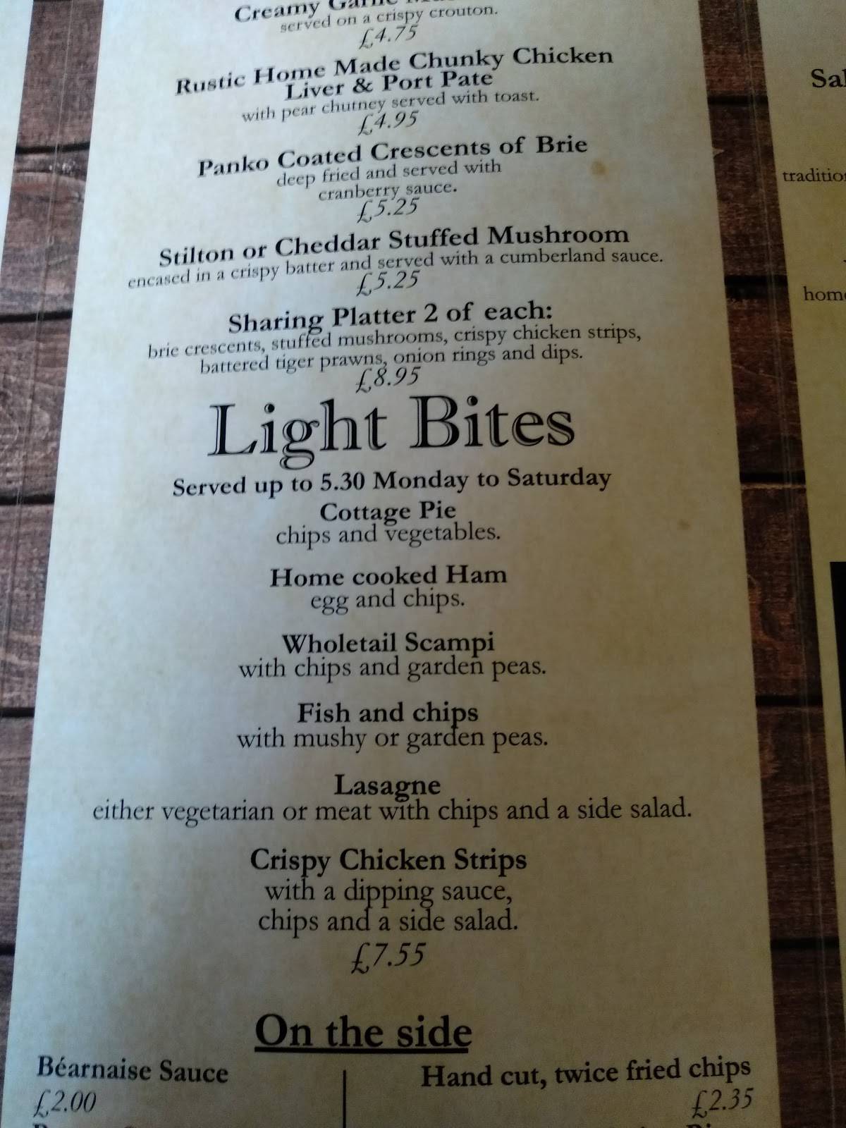 Menu at Yarborough Arms pub & bar, Ulceby