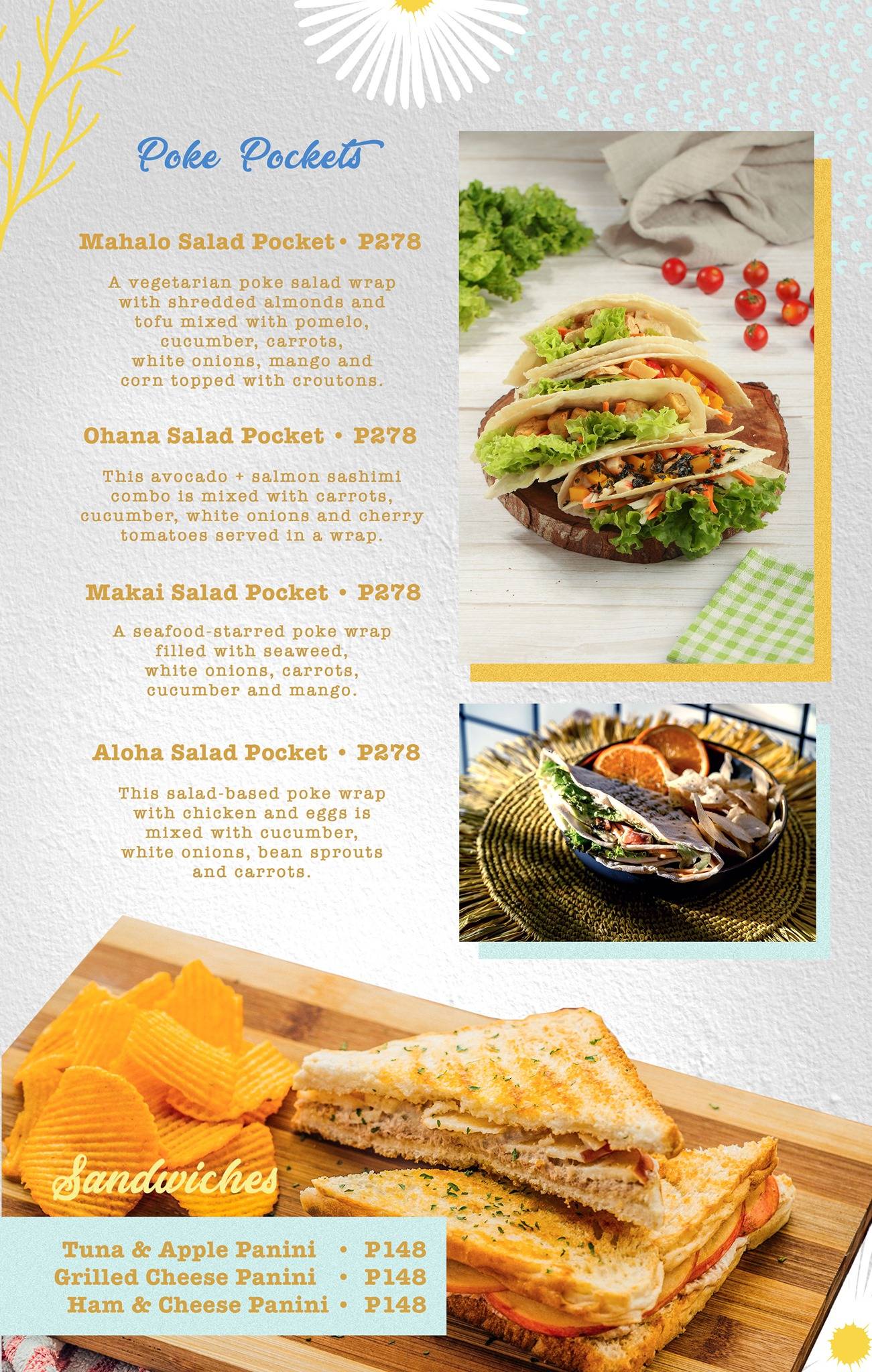 Menu at COOEE cafe, Cebu City
