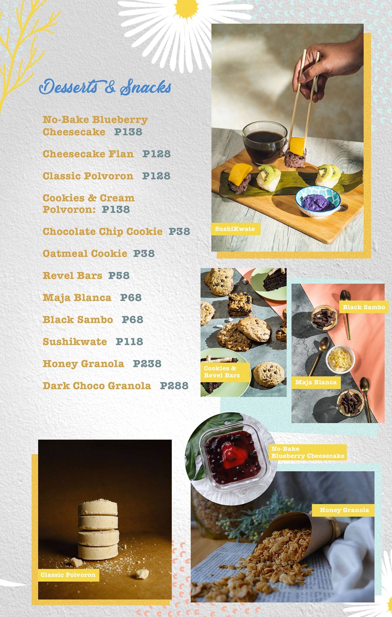 Menu at COOEE cafe, Cebu City