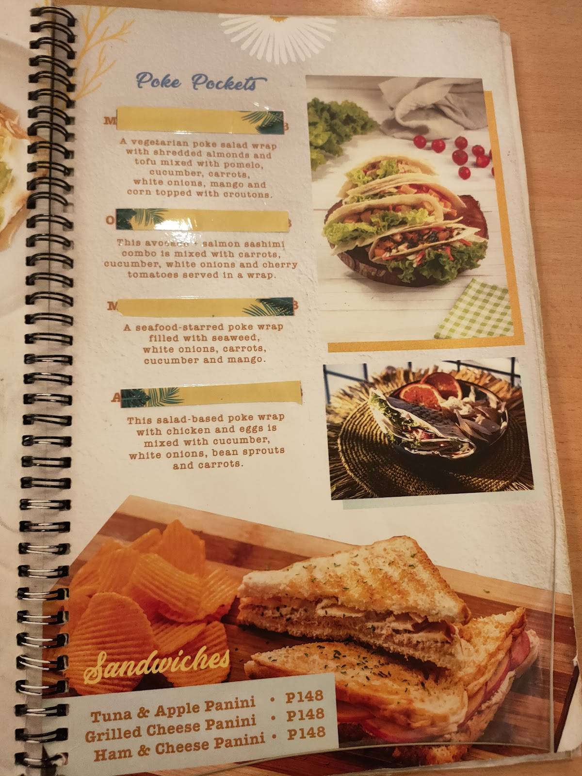 Menu at COOEE cafe, Cebu City