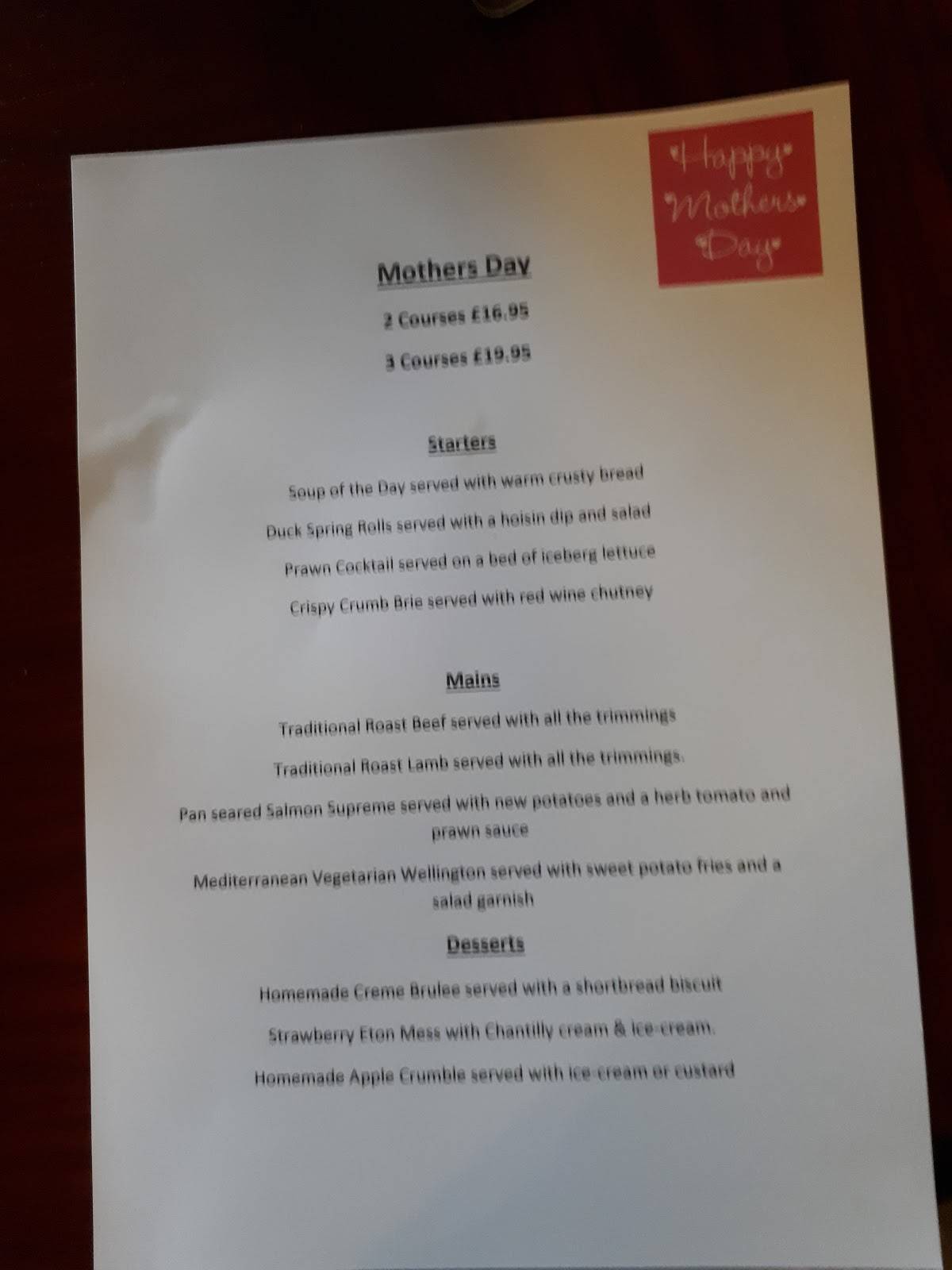 Menu at Farmers Arms pub & bar, Parbold, Chorley Rd
