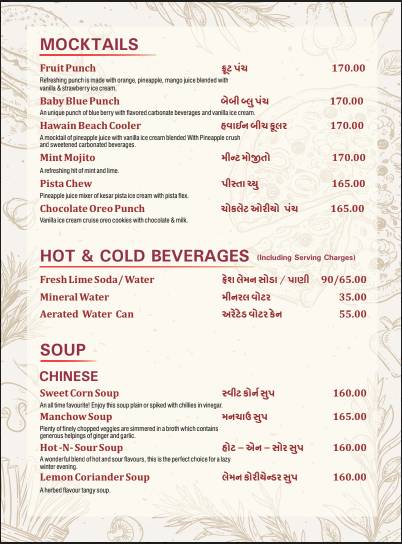 Menu at Rangoli The Delicacy Restaurant, Bhavnagar