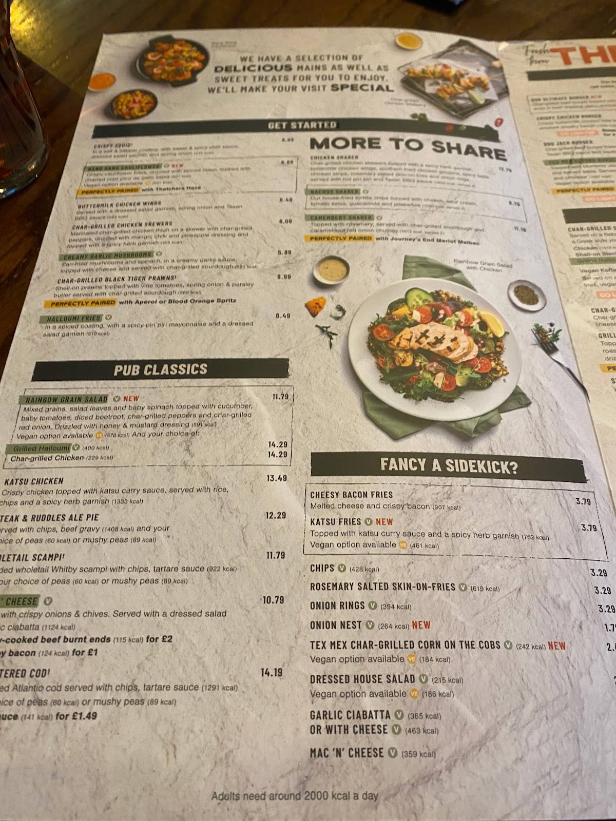 Menu at The Caldecotte - Pub & Grill, Milton Keynes