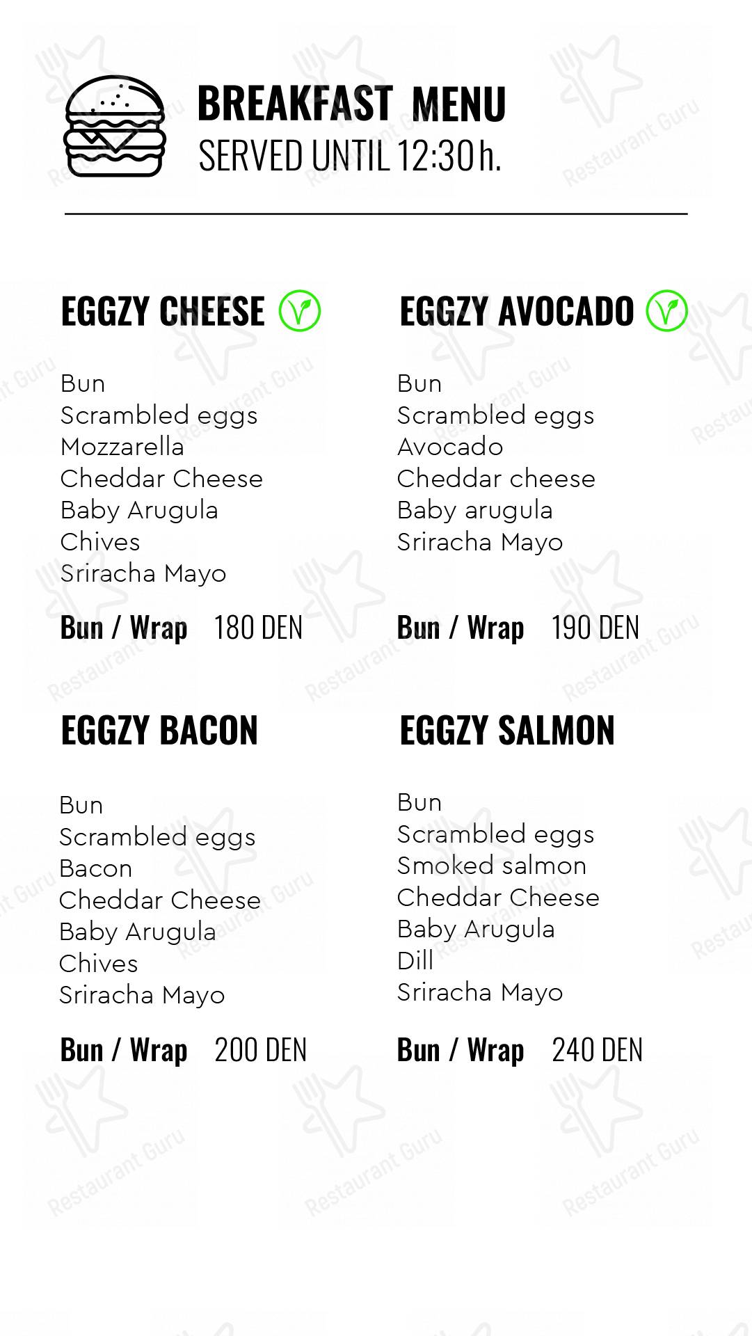 Menu at Fat Kitchen Bistro restaurant, Skopje