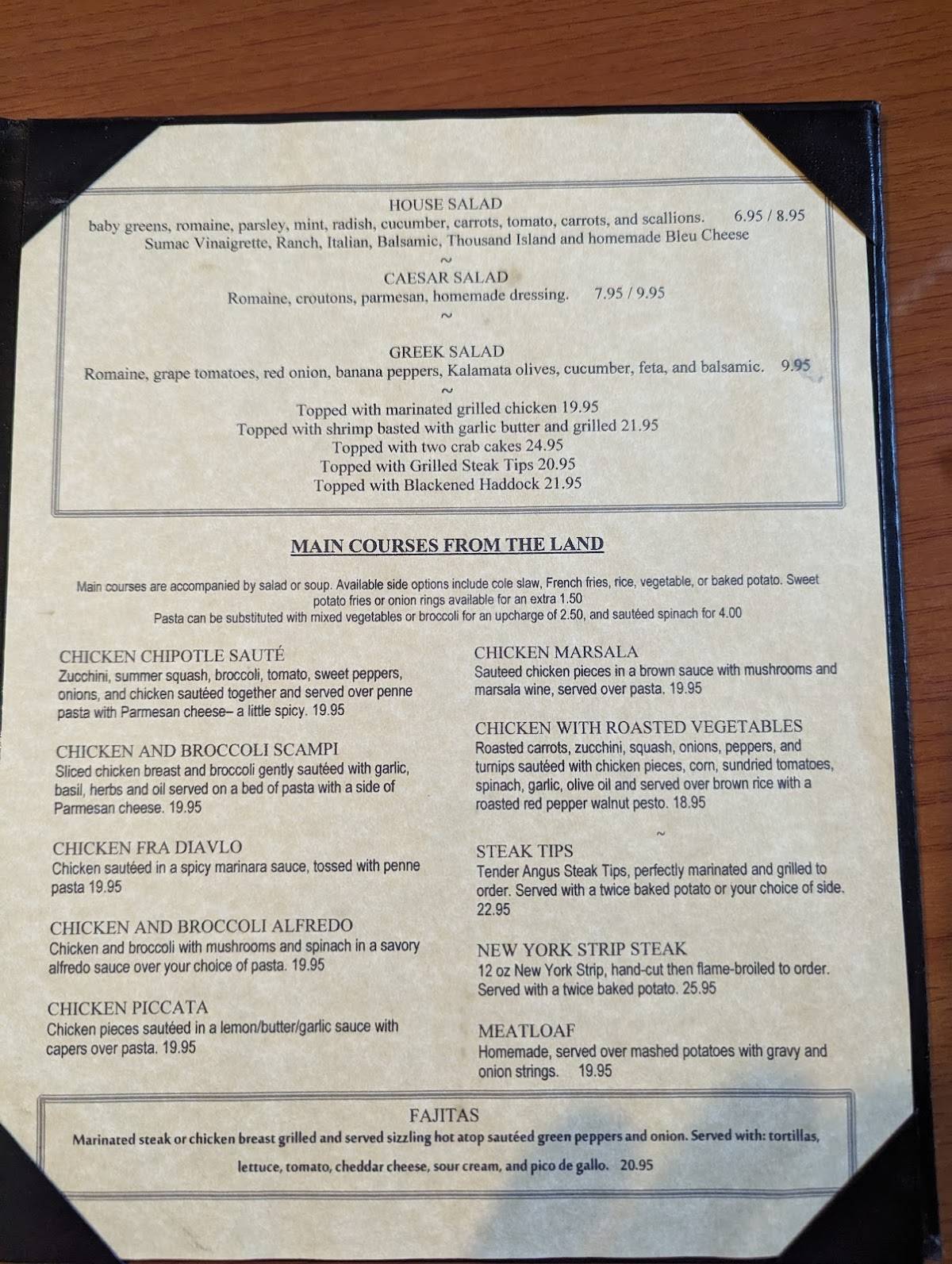 Menu at Harvest Grille pub & bar, Holden