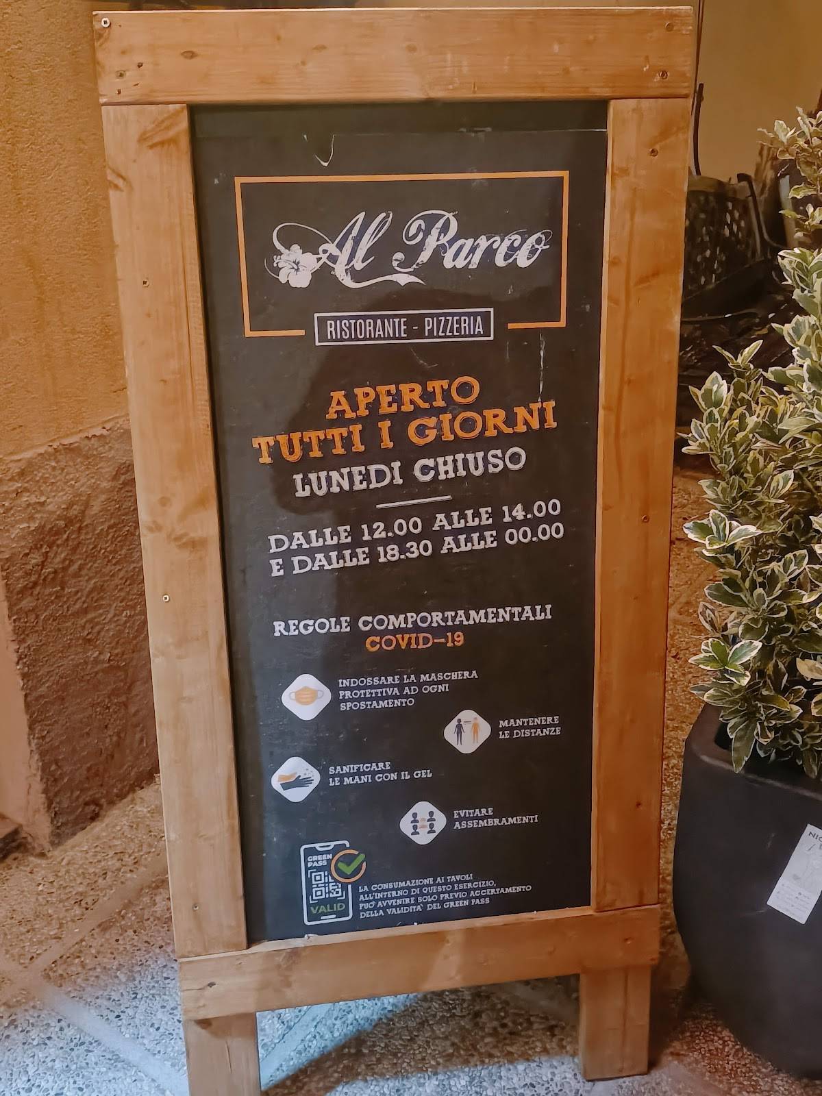 Menu da Ristorante Pizzeria al Parco, Isera