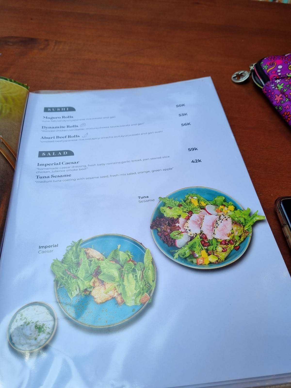 Menu at CU@CAFE Kota Wisata, Indonesia