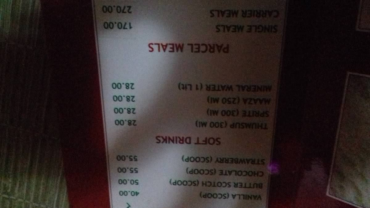 Menu at Hotel Manasa Veg and Non-Veg, Tirupati