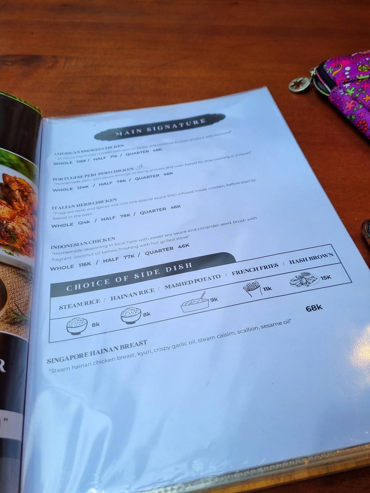 Menu at CU@CAFE Kota Wisata, Indonesia