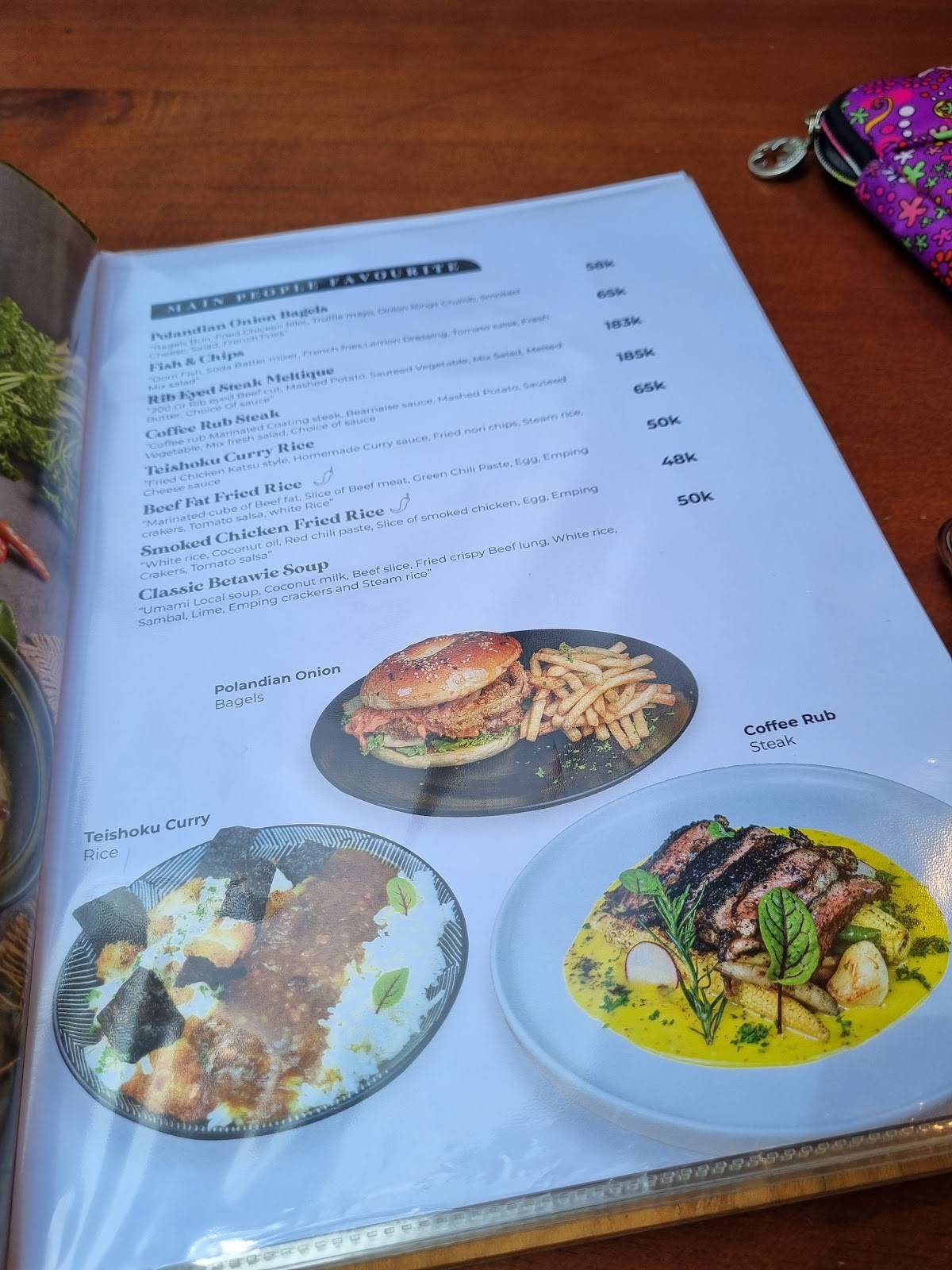 Menu at CU@CAFE Kota Wisata, Indonesia