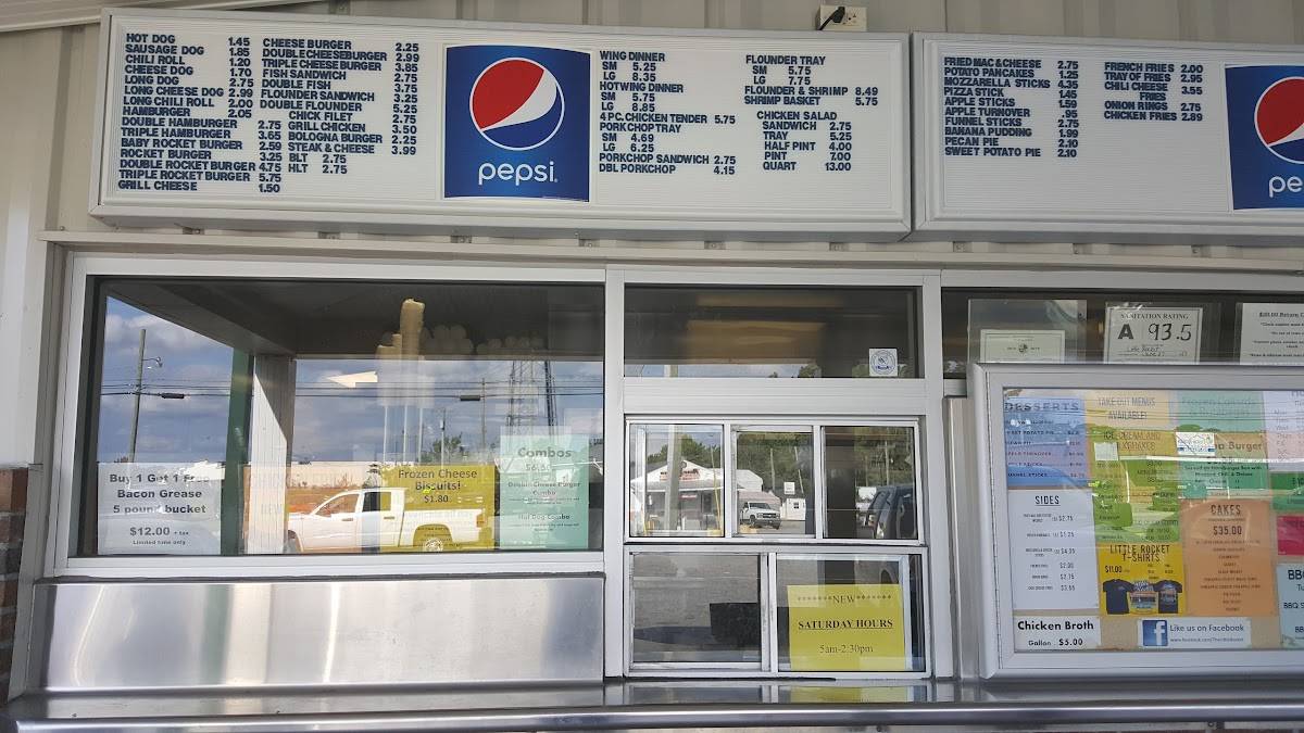 Menu at Little Rocket restaurant, Farmville