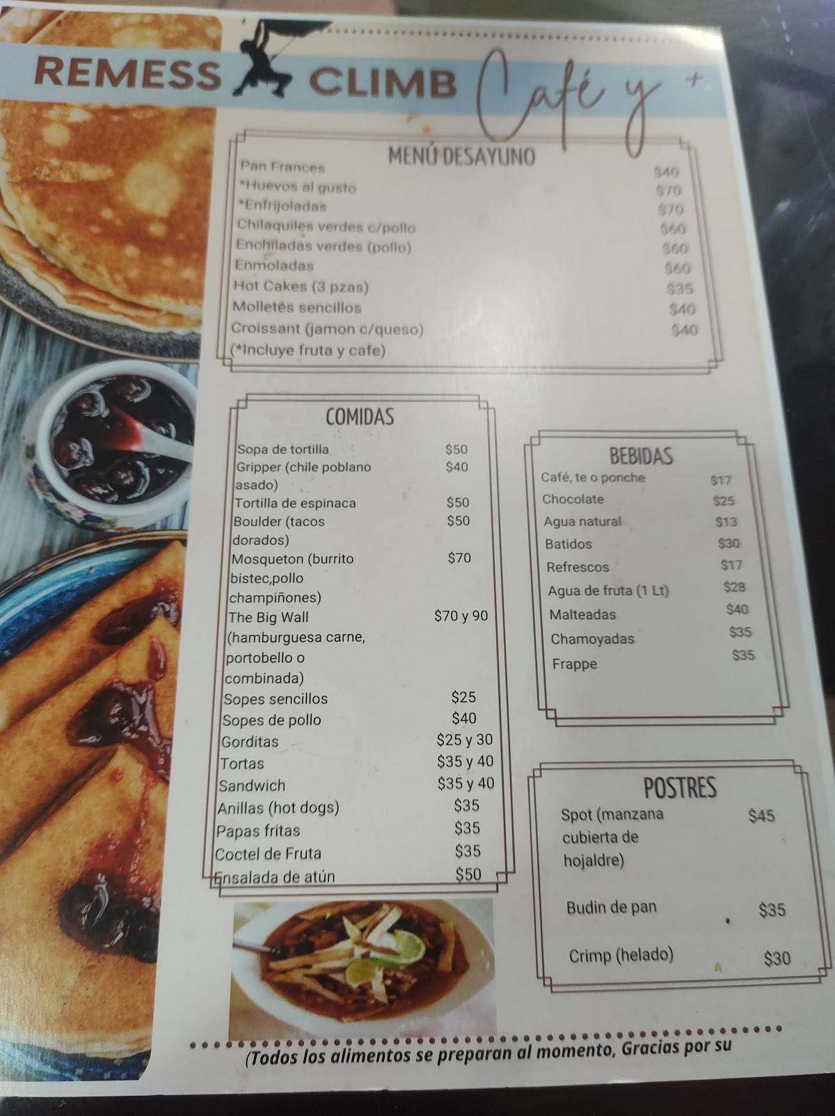 Menu at Restaurante REMES Y+, Naucalpan