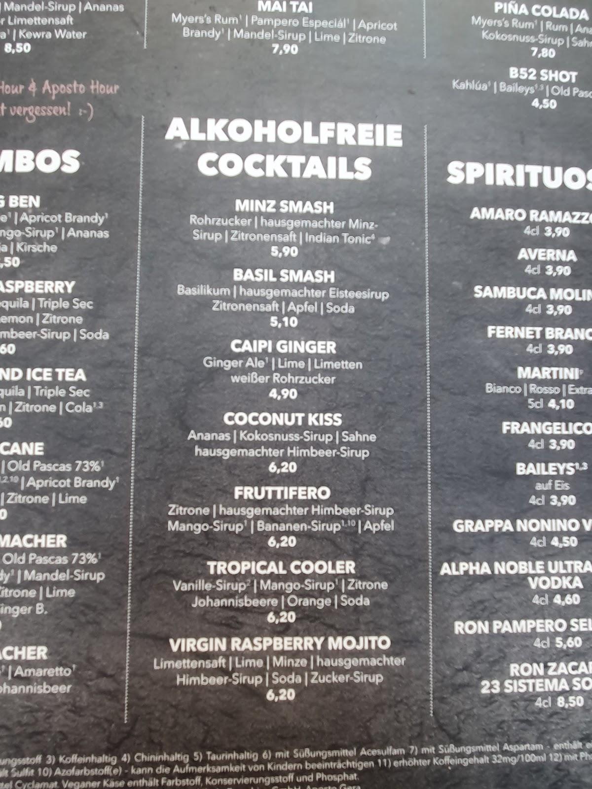 Speisekarte von Aposto Gera restaurant, Gera